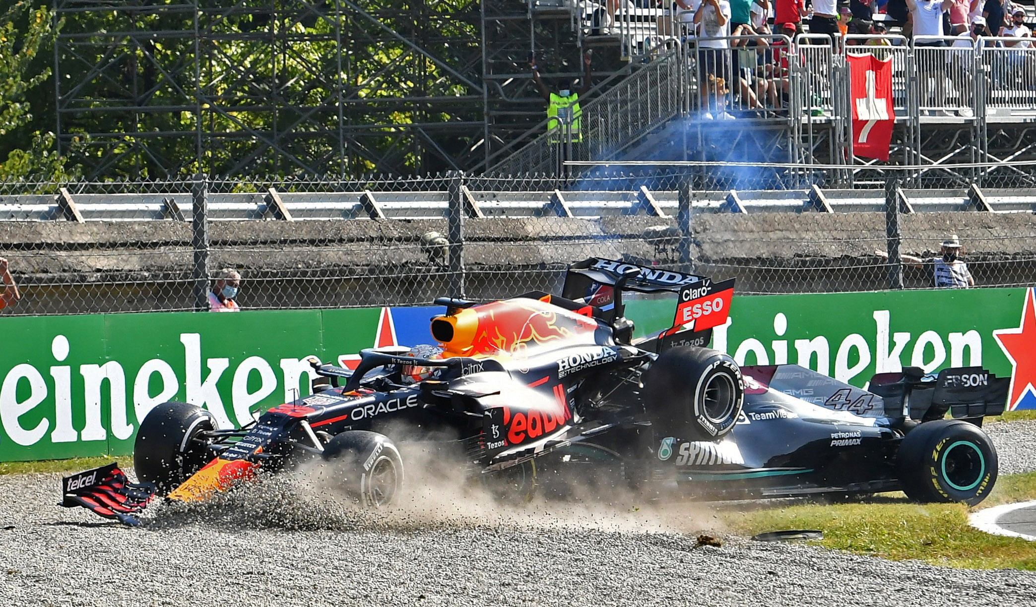 Hakkinen Crash Monza Manassas Penalty Box: Verstappen And Hamilton