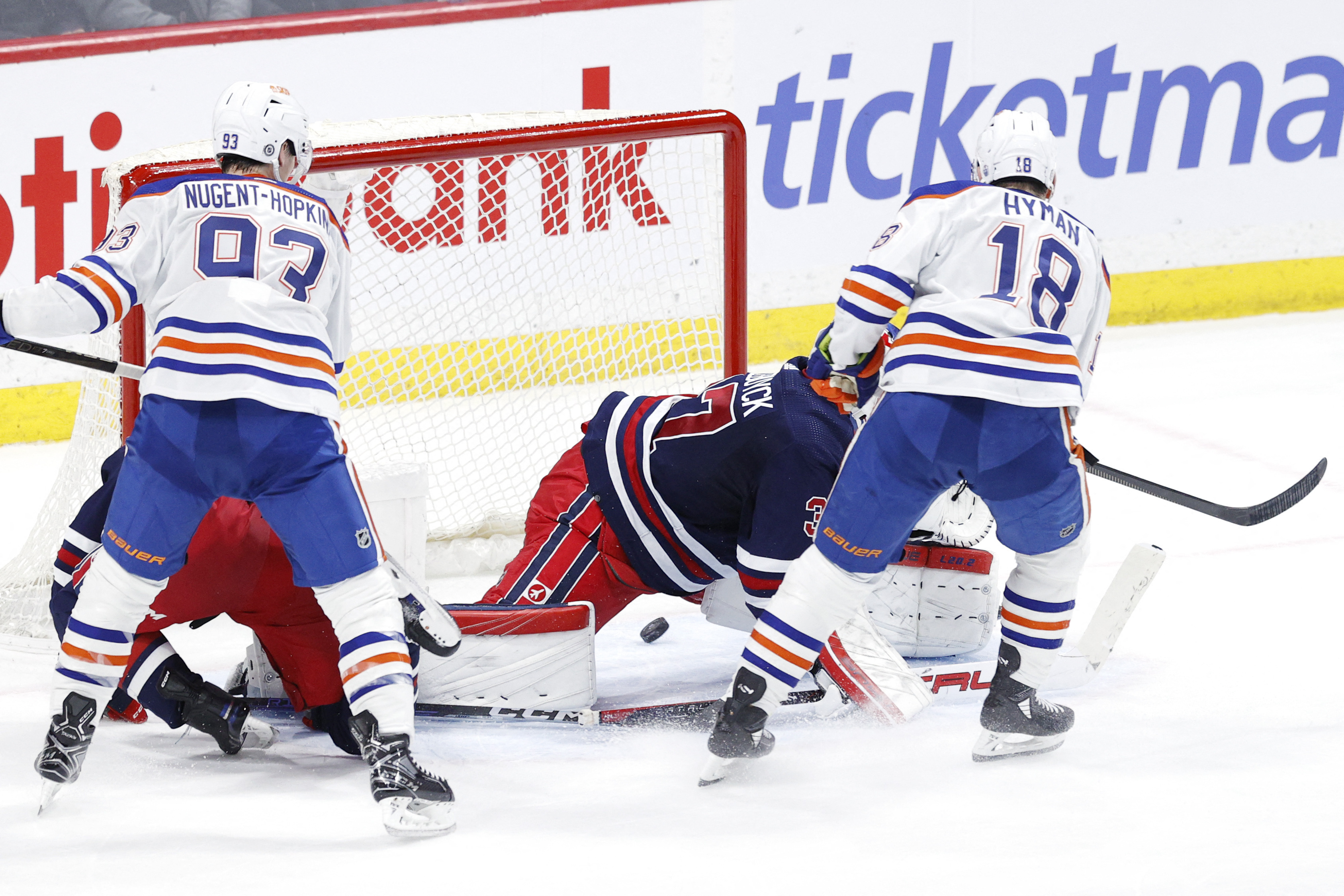 Zach Hyman's 200th career goal lifts Oilers over Jets in OT | Reuters