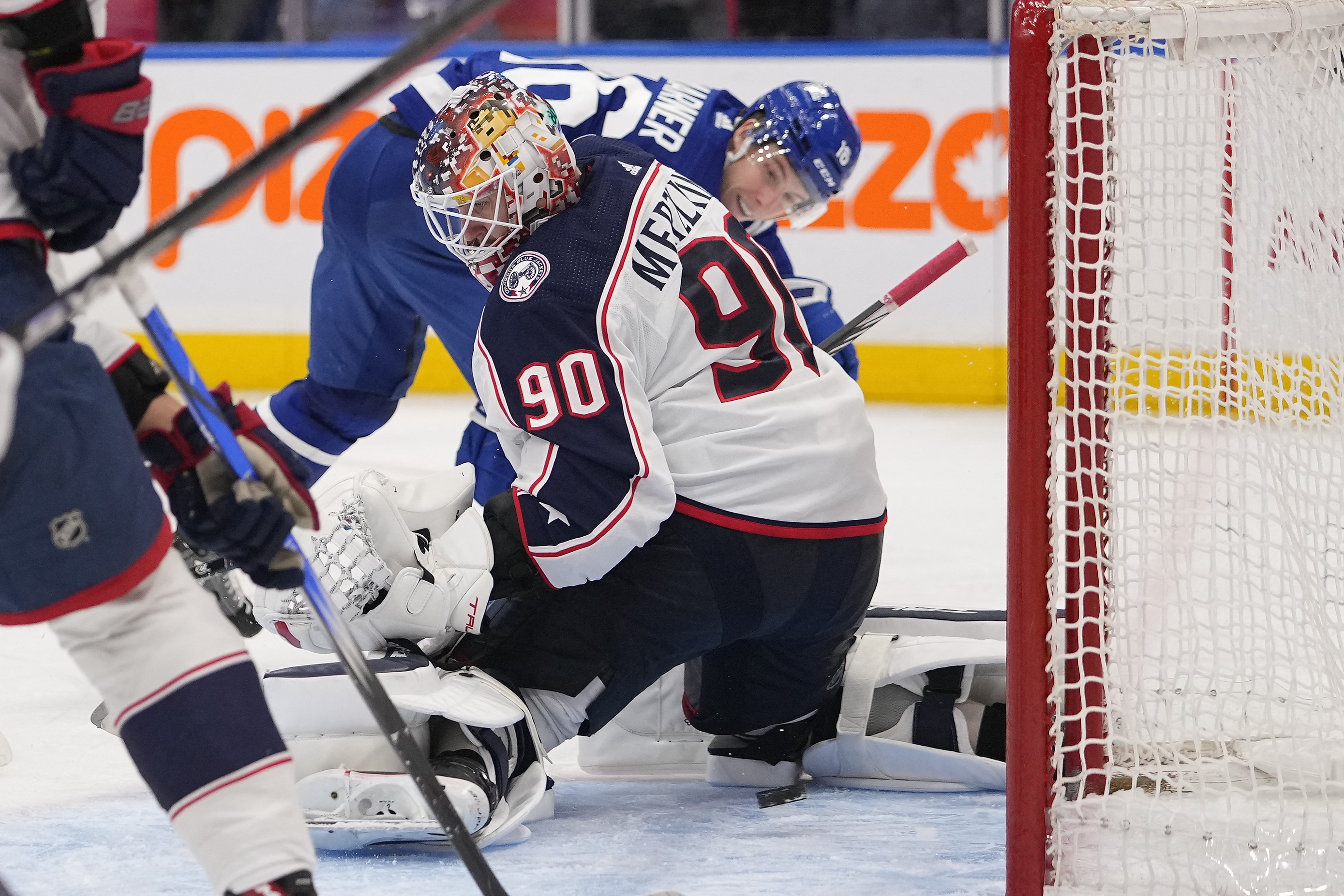Blue Jackets blow five-goal lead, still beat Maple Leafs 6-5 in OT ...