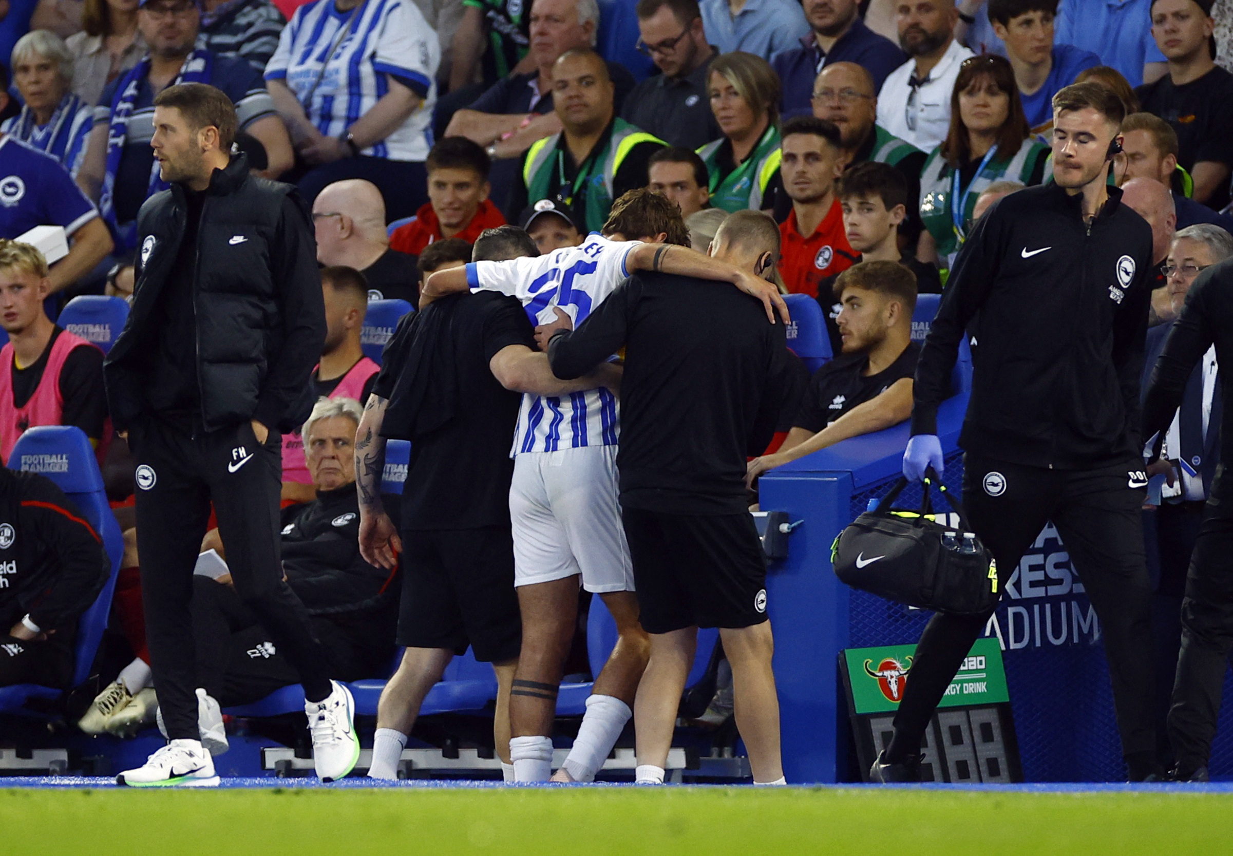 O'Riley injured as Brighton fly past Crawley 4-0 in League Cup | Reuters