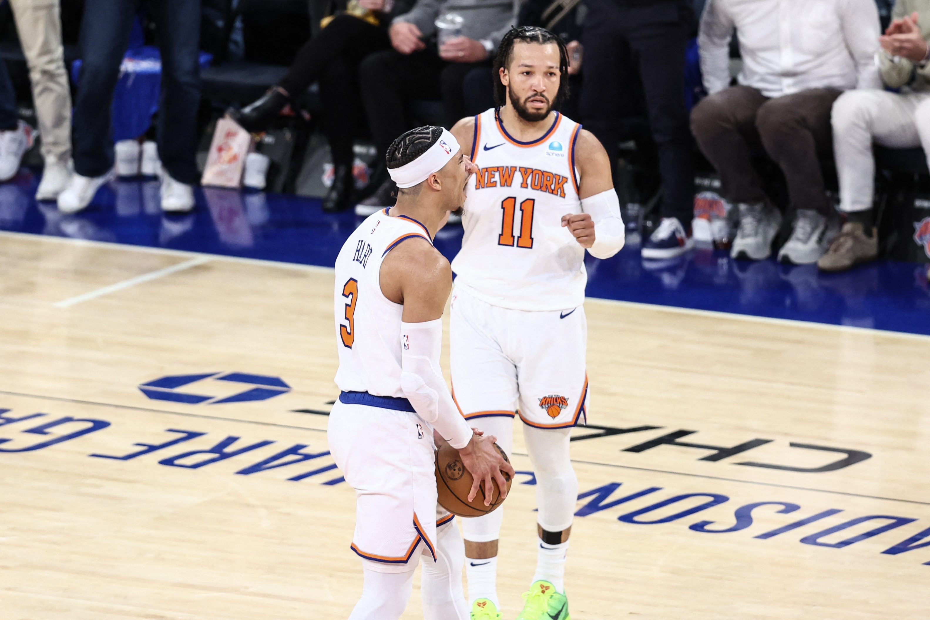 Knicks squander lead but hang on for Game 1 win over Sixers | Reuters