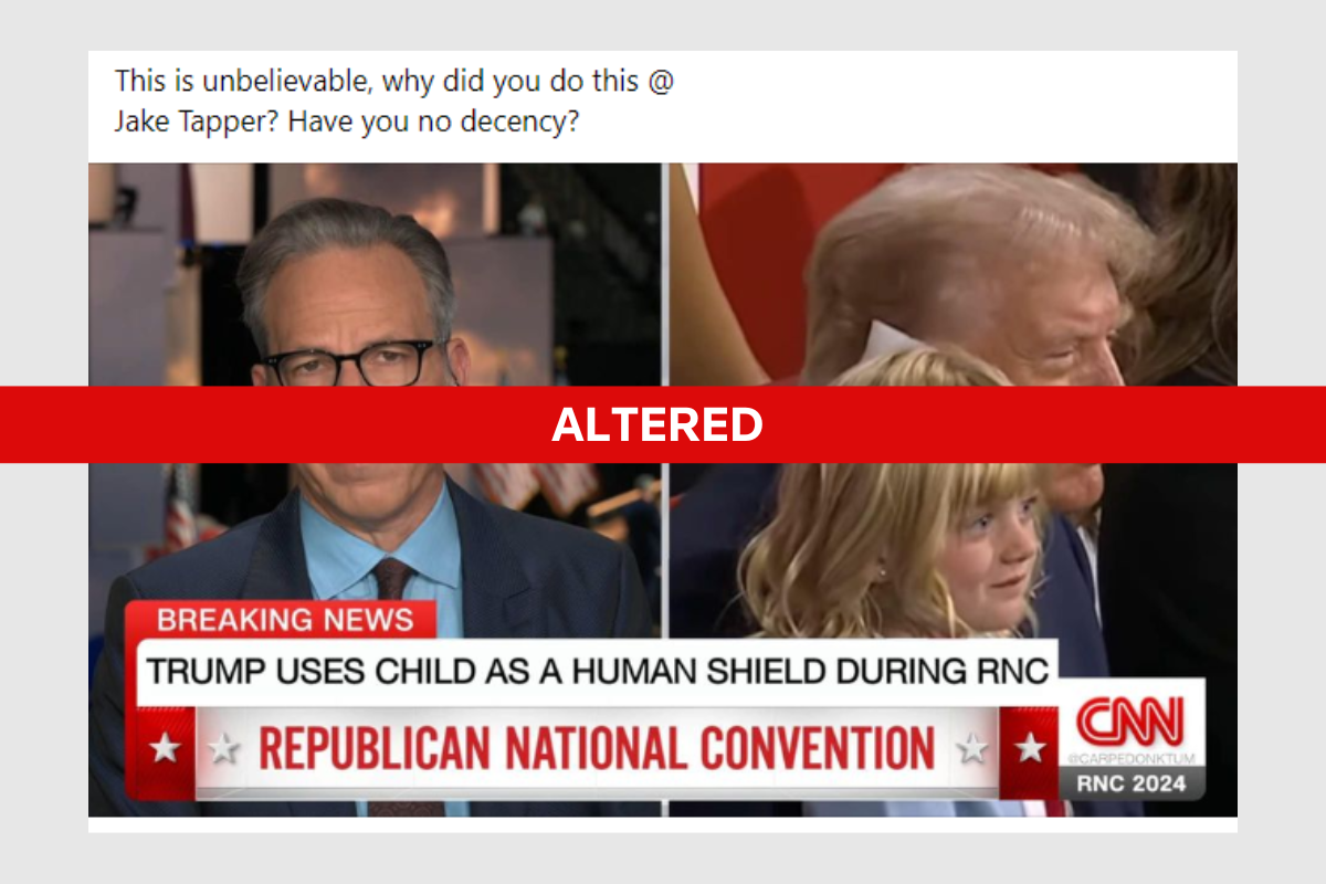 Fact Check: CNN banner about Trump using a child as a human shield is ...