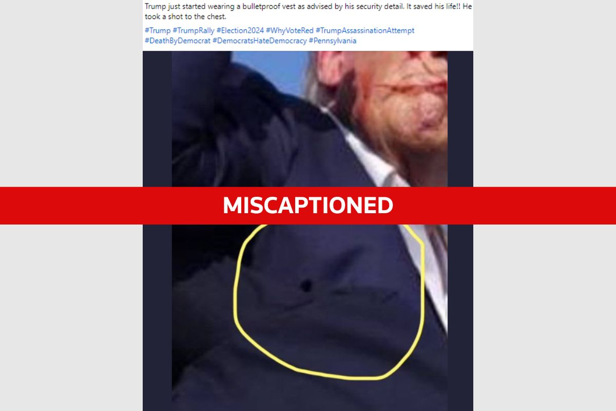 Fact Check: Image does not show bullet hole near Trump’s chest | Reuters