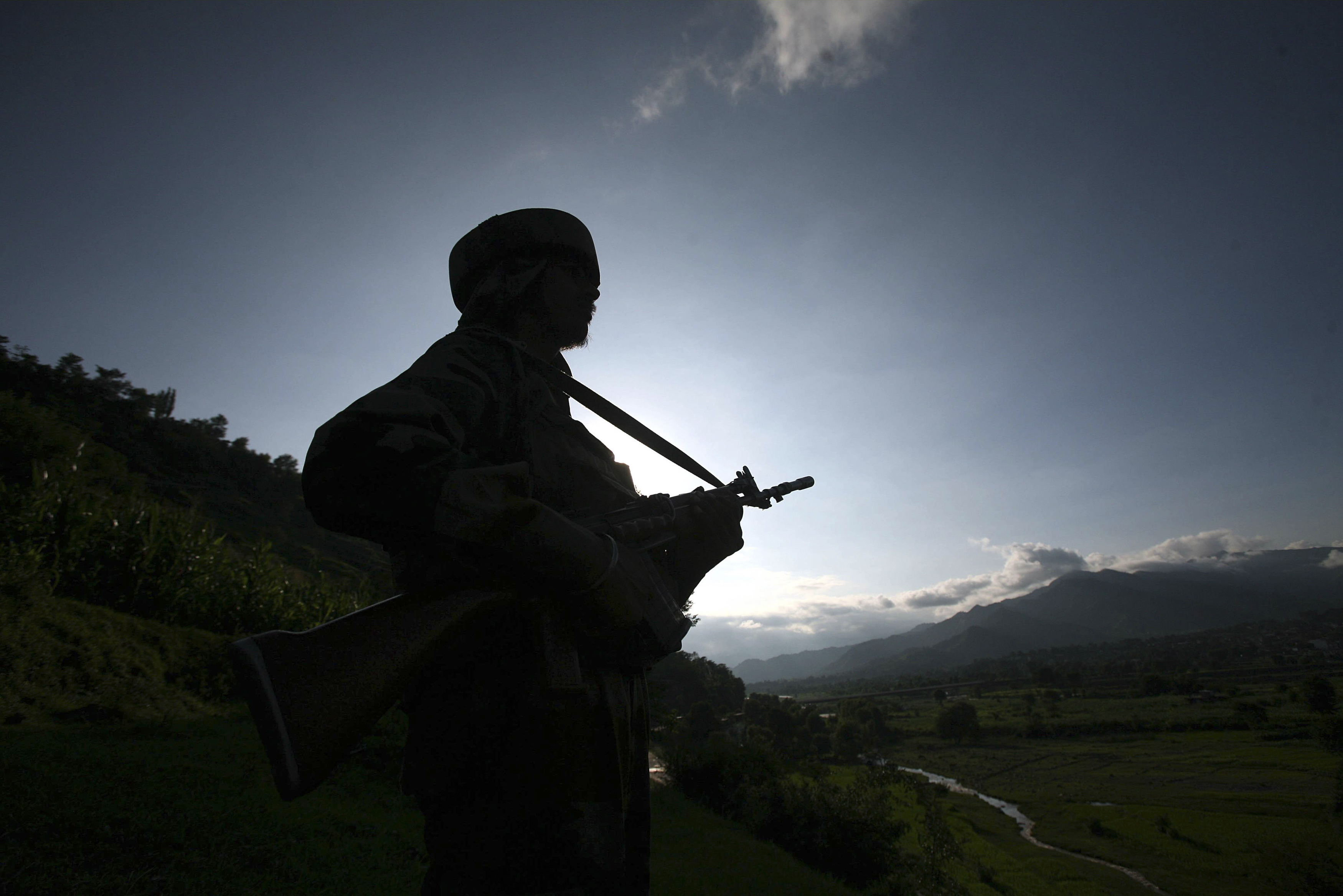 Indian Soldier Standing Guard