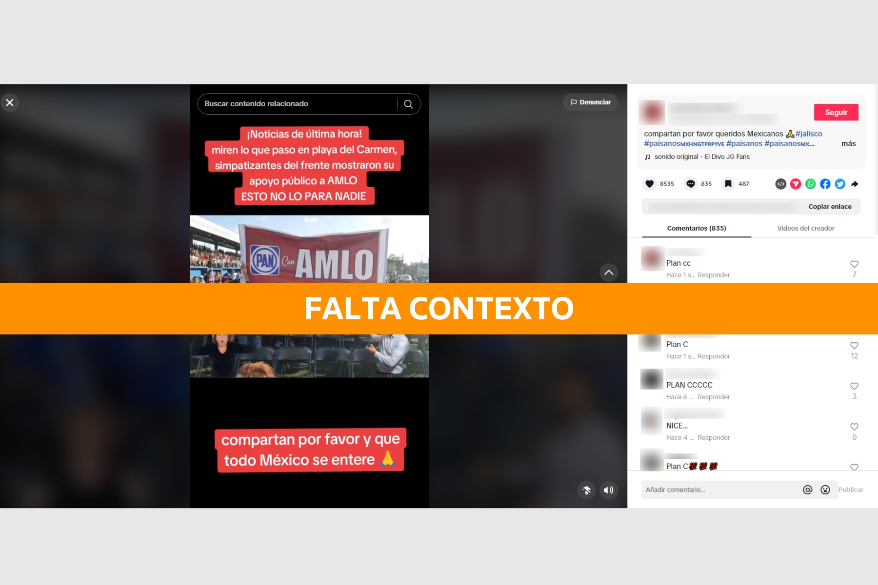 Verificación: Foto de simpatizantes del PAN que apoyan a AMLO es de ...
