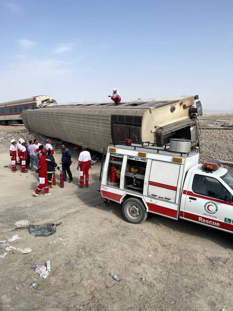 Iran train derails after excavator collision, at least 18 dead | Reuters