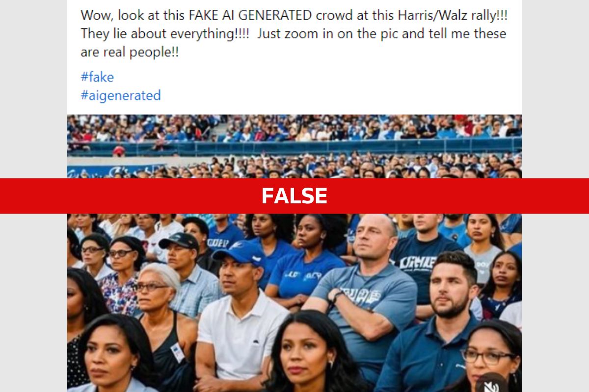 Fact Check: AI image of crowd at Arizona Harris-Walz rally is from ...