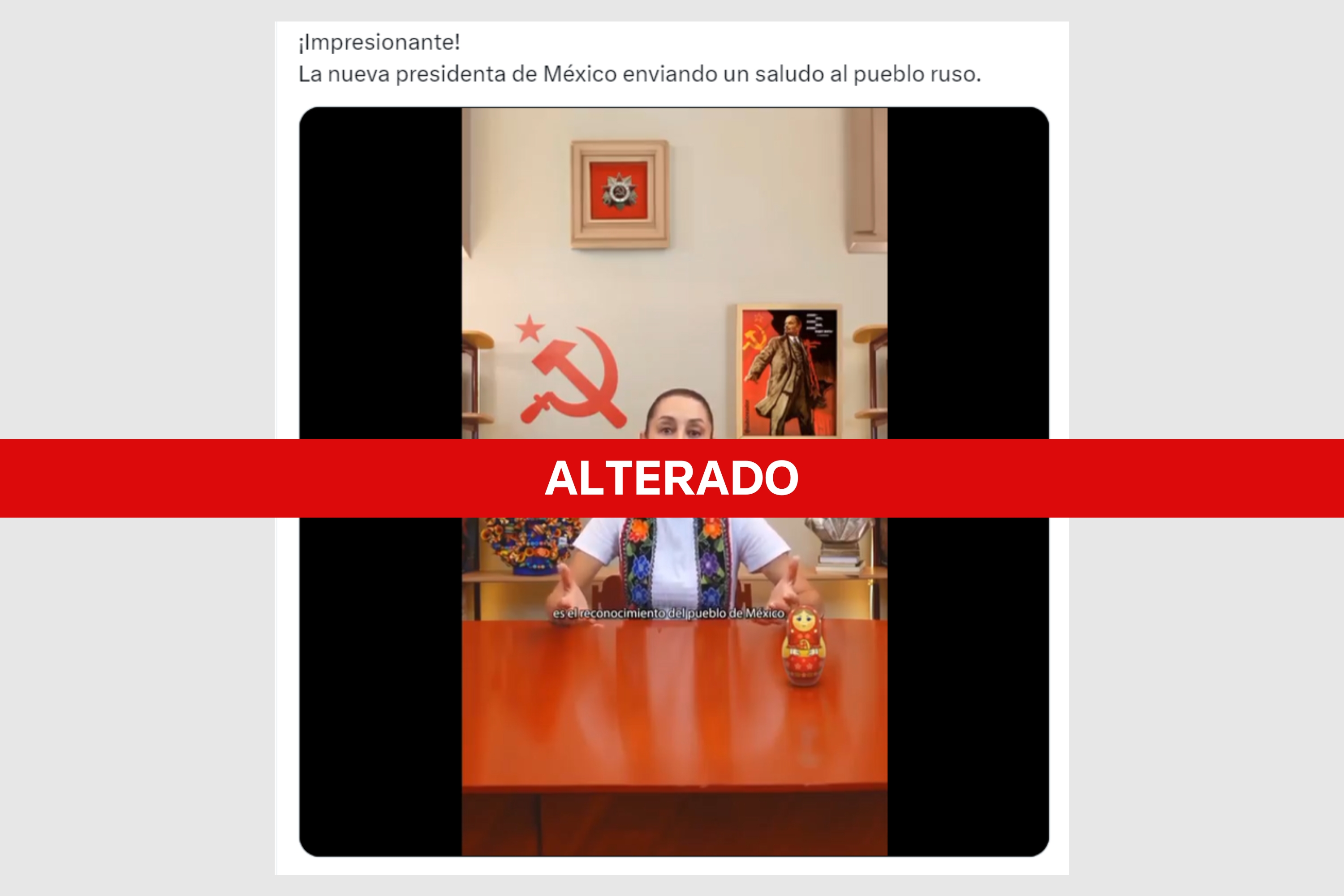 Verificación: Sheinbaum no dio mensaje de agradecimiento en ruso, fue ...