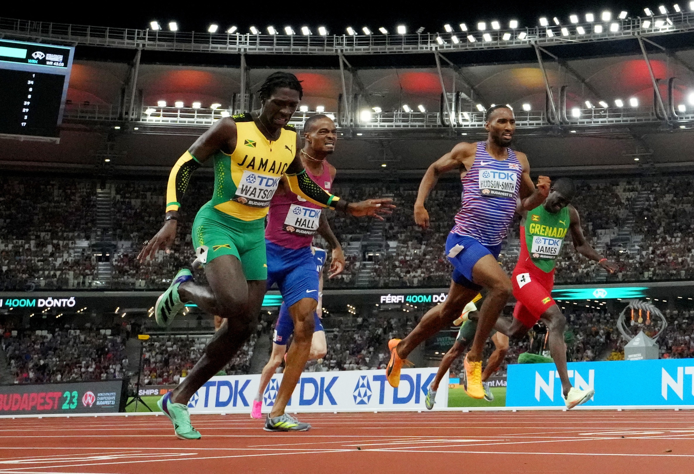 Watson pips Hudson-Smith to take 400m gold for Jamaica | Reuters