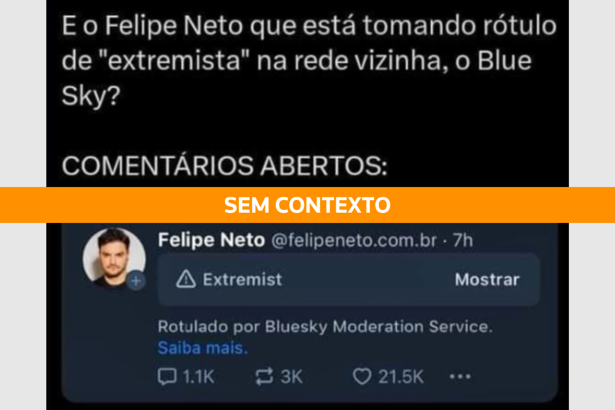 Checagem de fatos: Bluesky rotulou como “extremista” post de Felipe ...