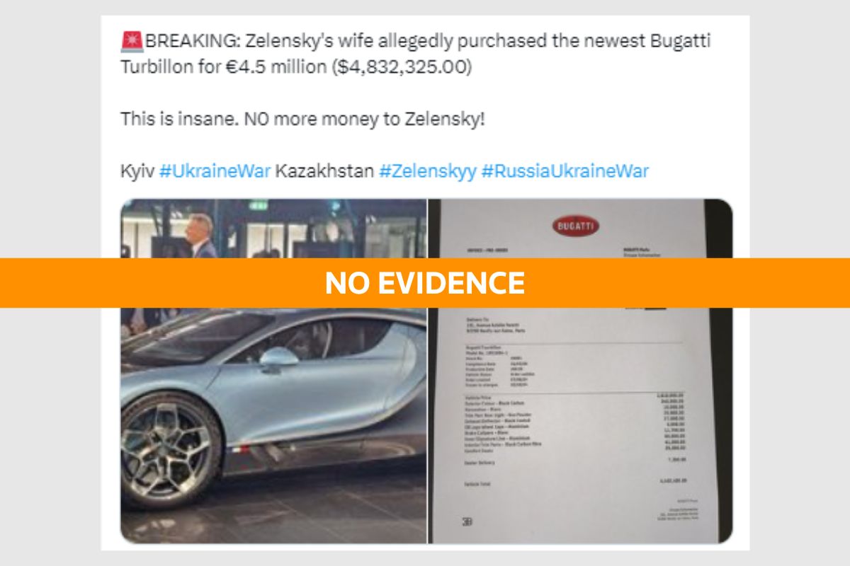Fact Check: No evidence Ukraine’s first lady bought Bugatti sportscar ...