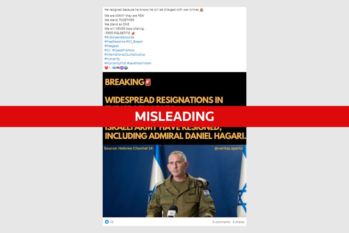 Fact Check: Israeli news outlet did not report IDF spokesperson ...