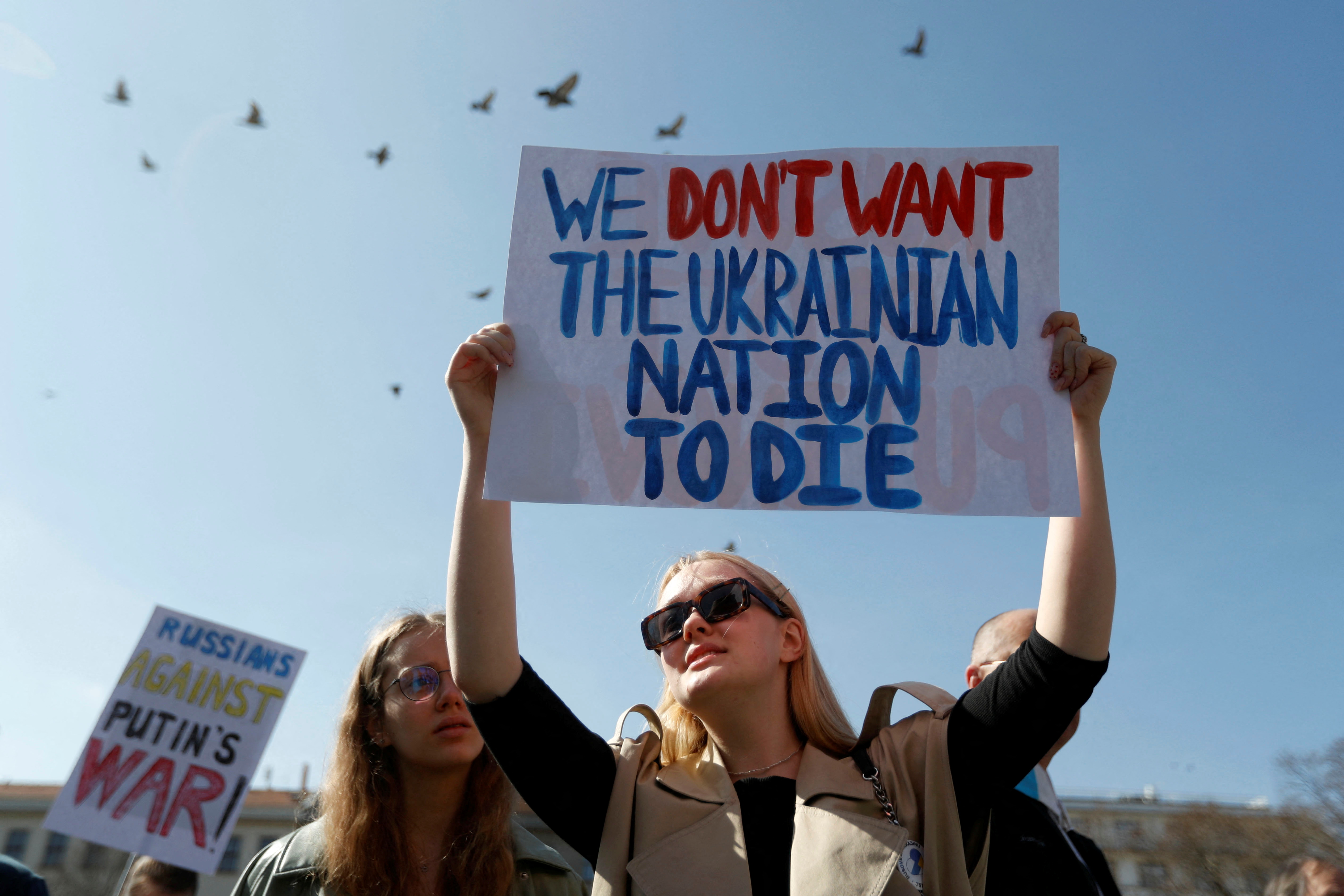 Thousands of Russians in Prague protest against war in Ukraine | Reuters