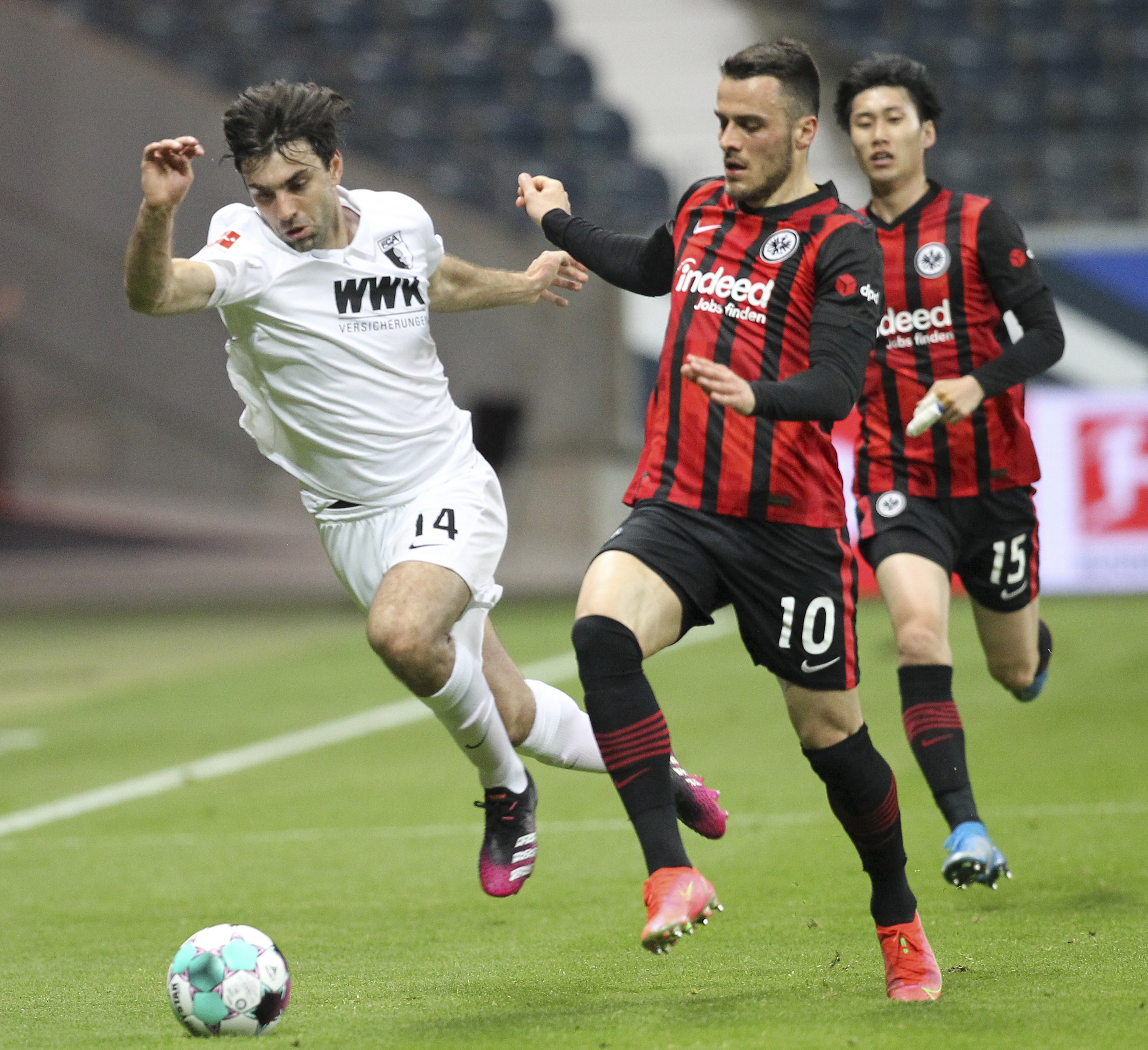 Frankfurt boost European football hopes after 3-1 win against Augsburg ...