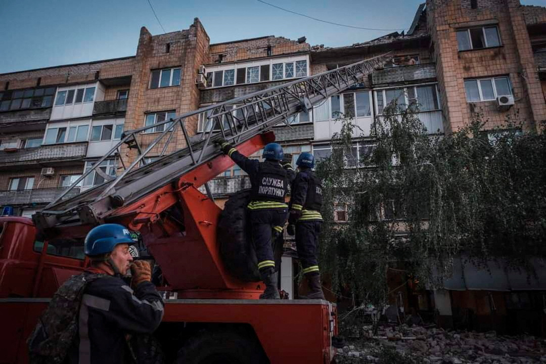 Russian missiles kill nine, destroy hotel in eastern Donetsk, Ukraine ...