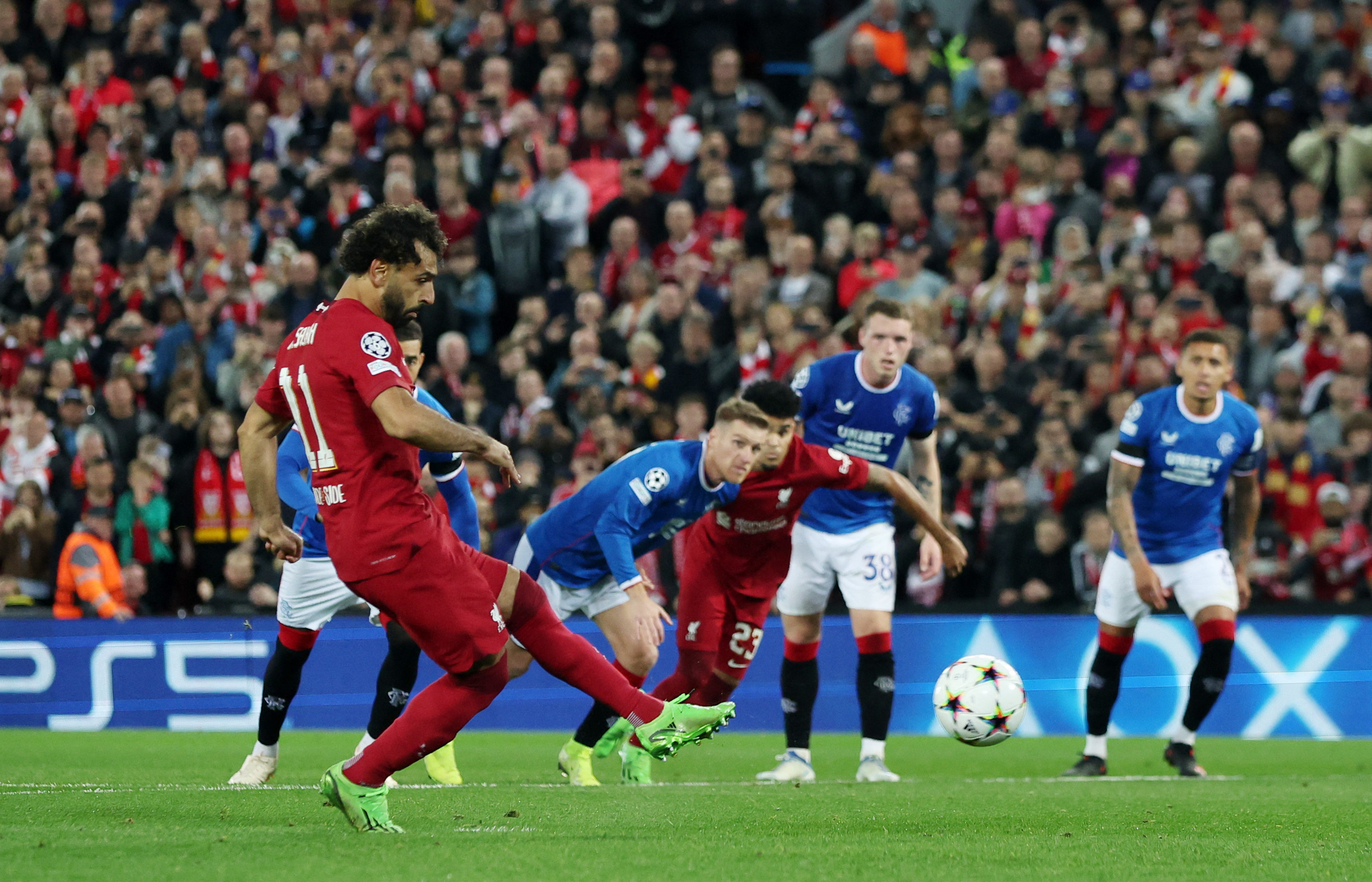 Liverpool saunter past Rangers 2-0 in Champions League | Reuters