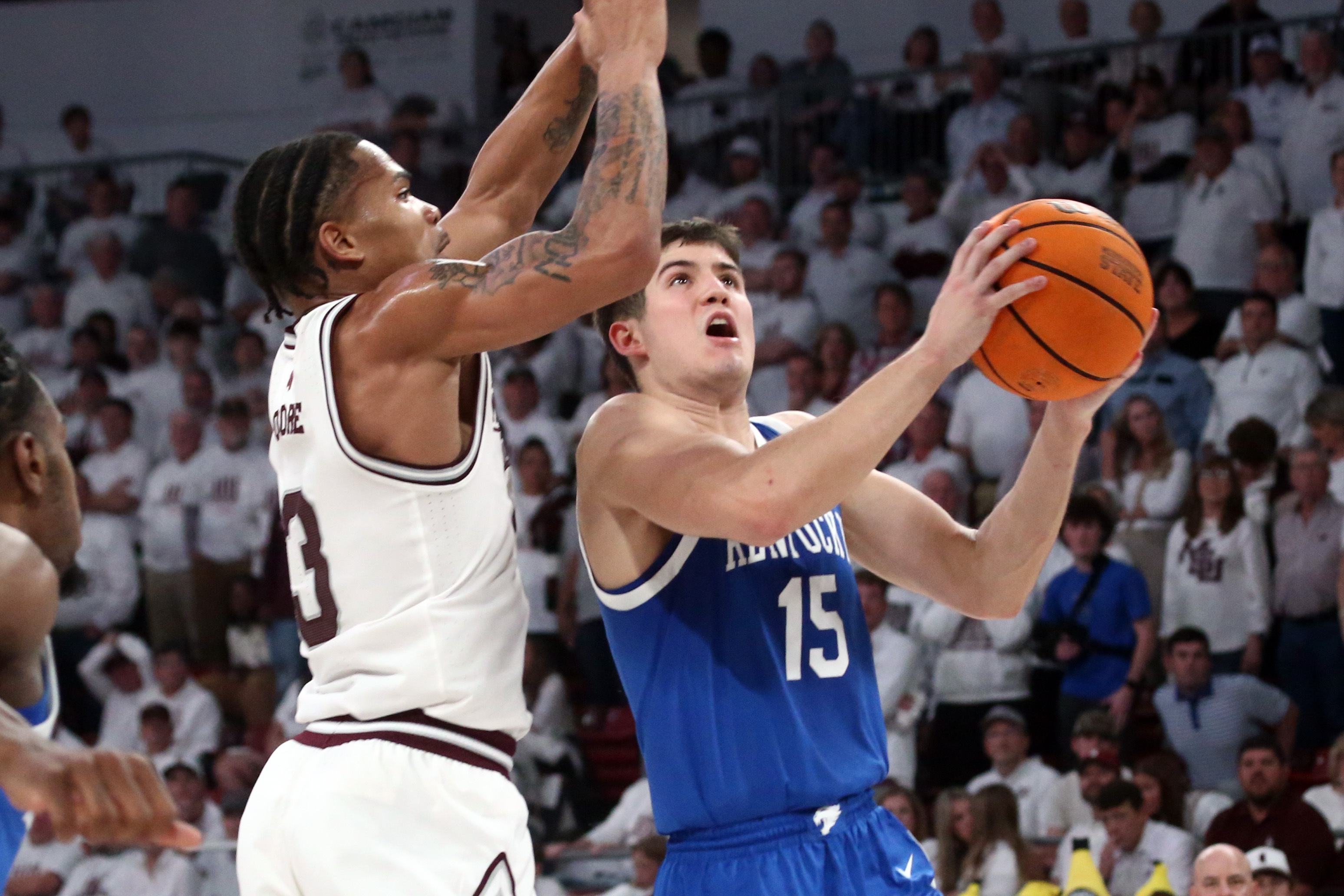 Reed Sheppard's heroics lift No. 16 Kentucky over Mississippi State ...