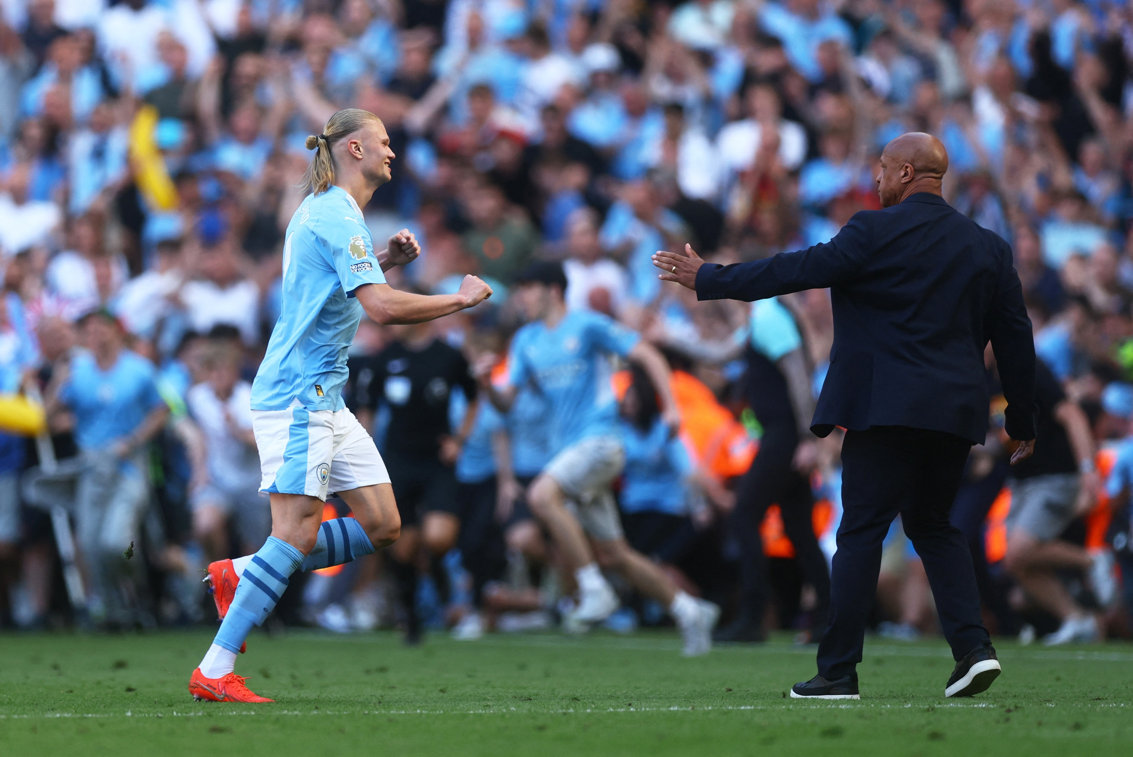 Majestic Manchester City celebrate record fourth successive league ...