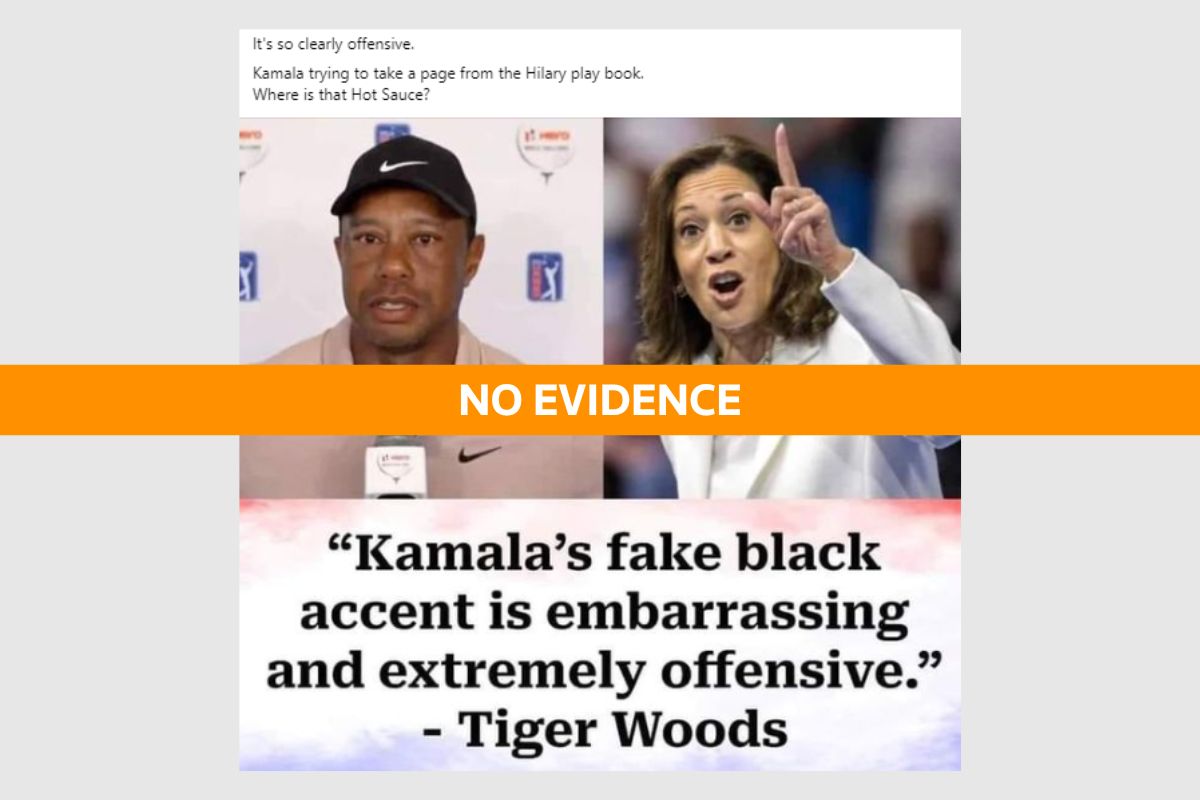 Fact Check: Tiger Woods did not publicly criticize Kamala Harris ...