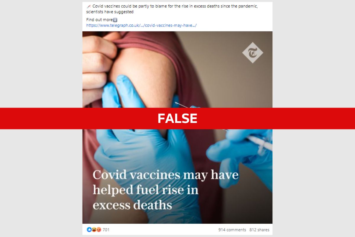 Fact Check: Study does not say COVID vaccines may have fuelled excess ...