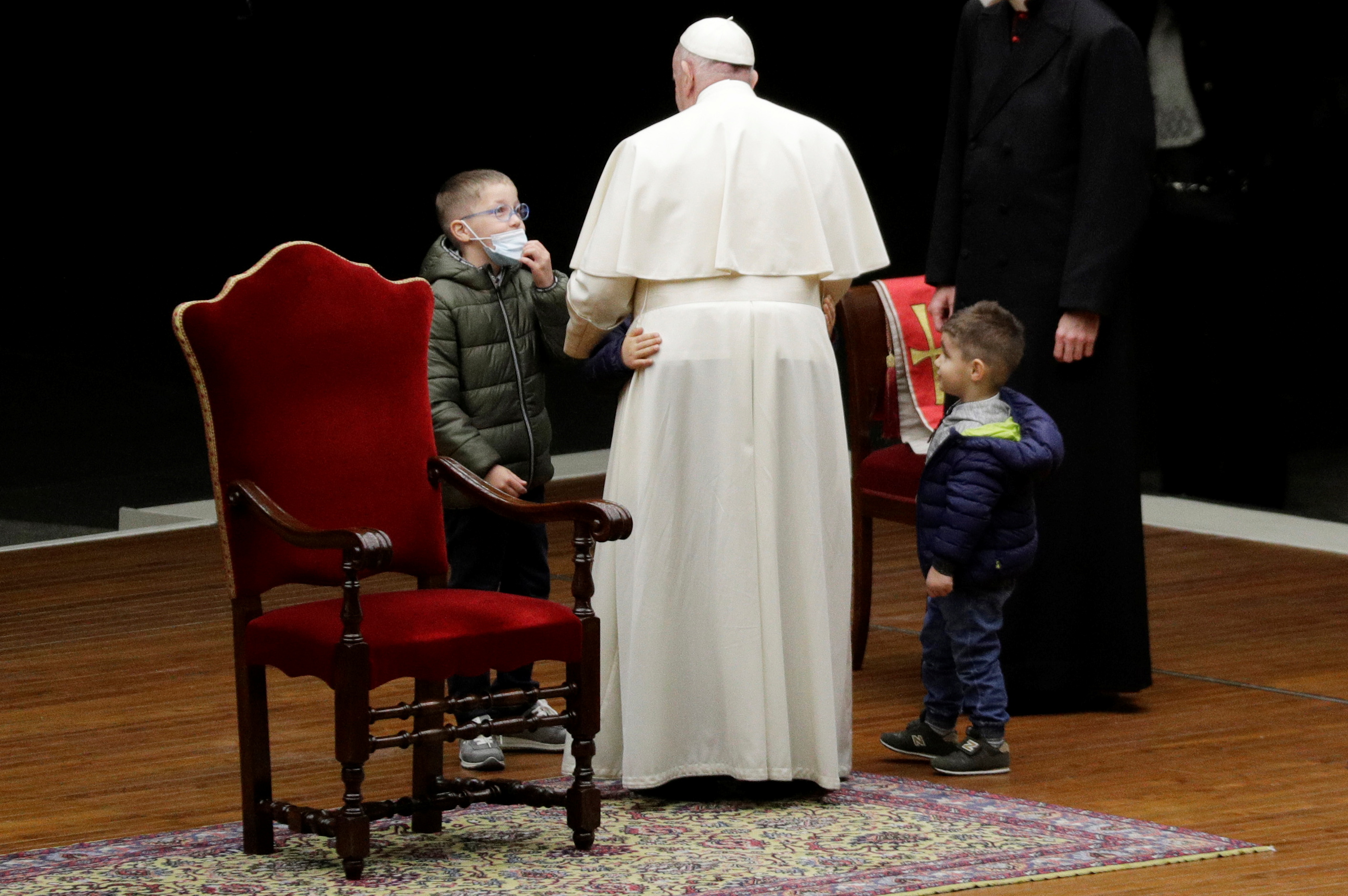 Children take centre stage at pope's scaled-back Good Friday service ...