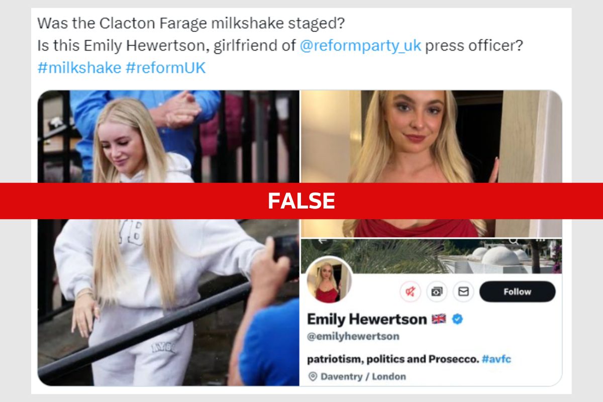 Fact Check: Person who threw drink at UK’s Farage misidentified online ...