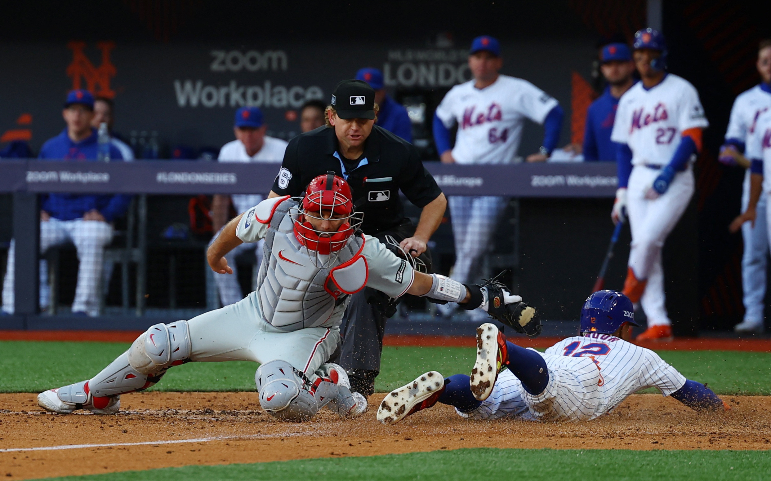 Mets rally late to beat Phillies, split London series | Reuters