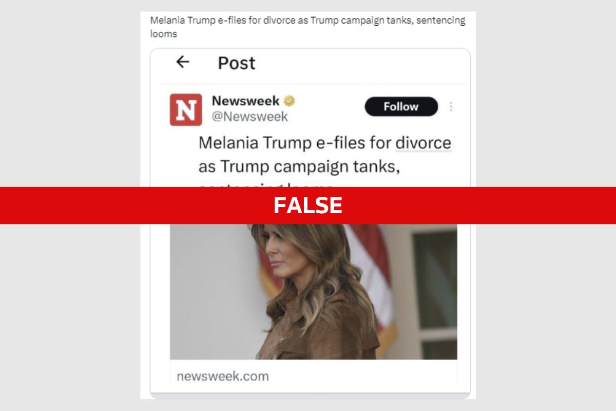 Fact Check: Image of Newsweek report on Melania Trump filing for ...
