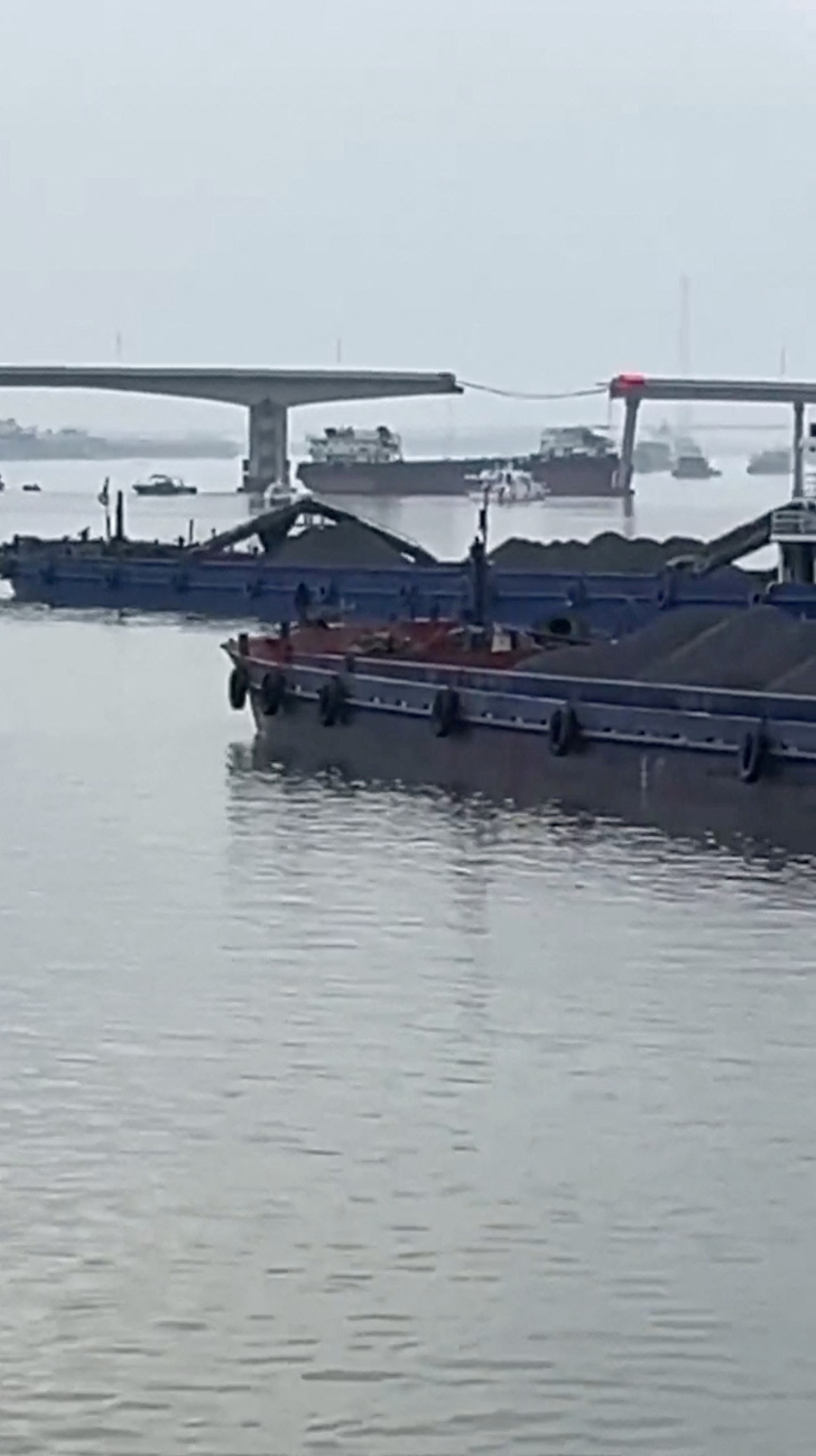 Five killed after barge hits bridge near China's Guangzhou, plunging ...