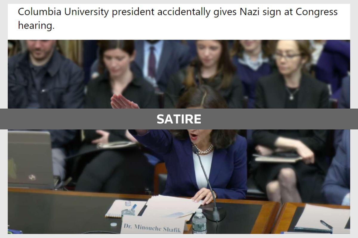 Fact Check: Image of Columbia University president giving Nazi salute ...