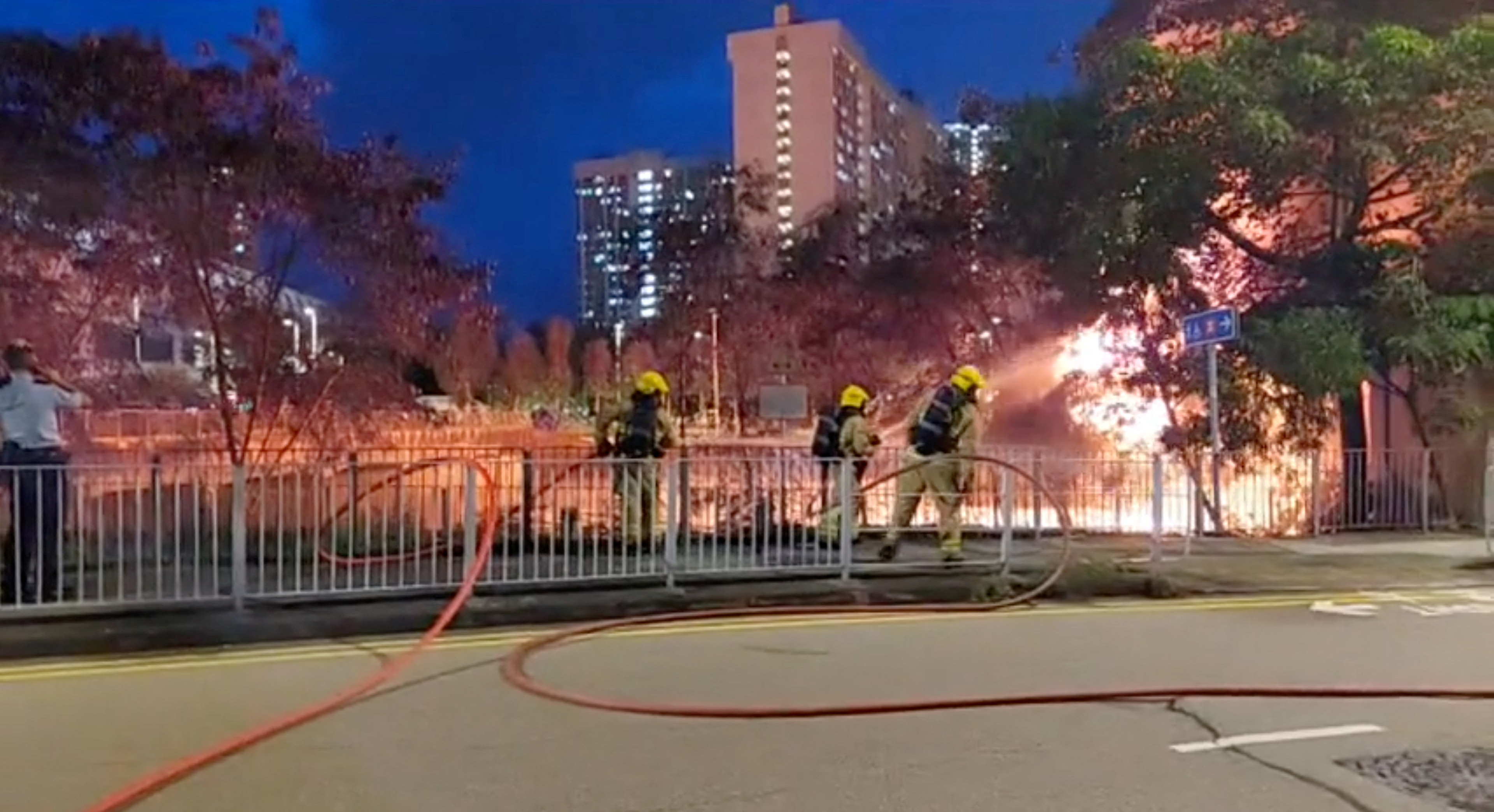 Hong Kong fire leaves 20,000 households without power for 2 days | Reuters