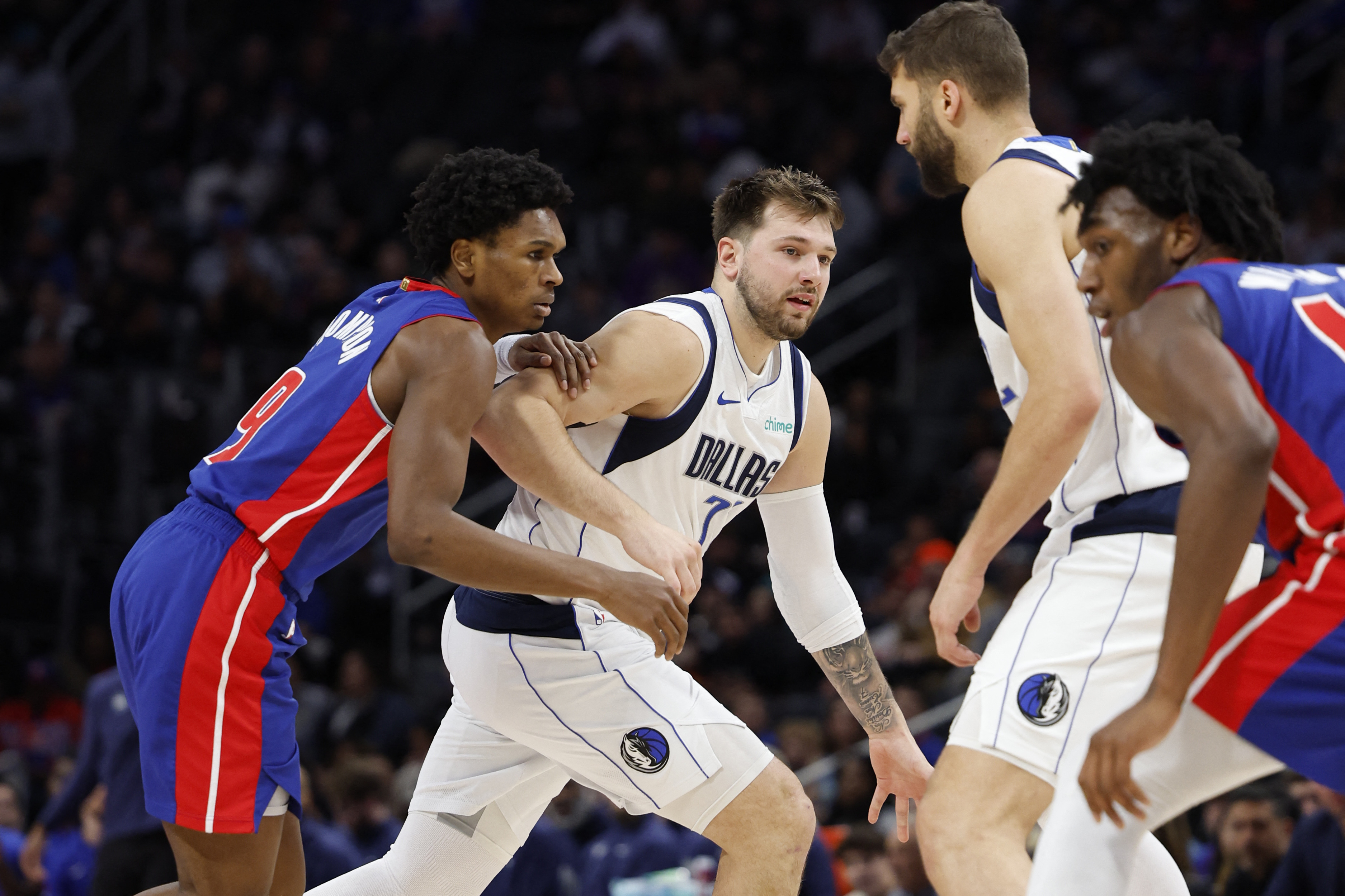 Luka Doncic sets triple-double mark as Mavs top Pistons | Reuters