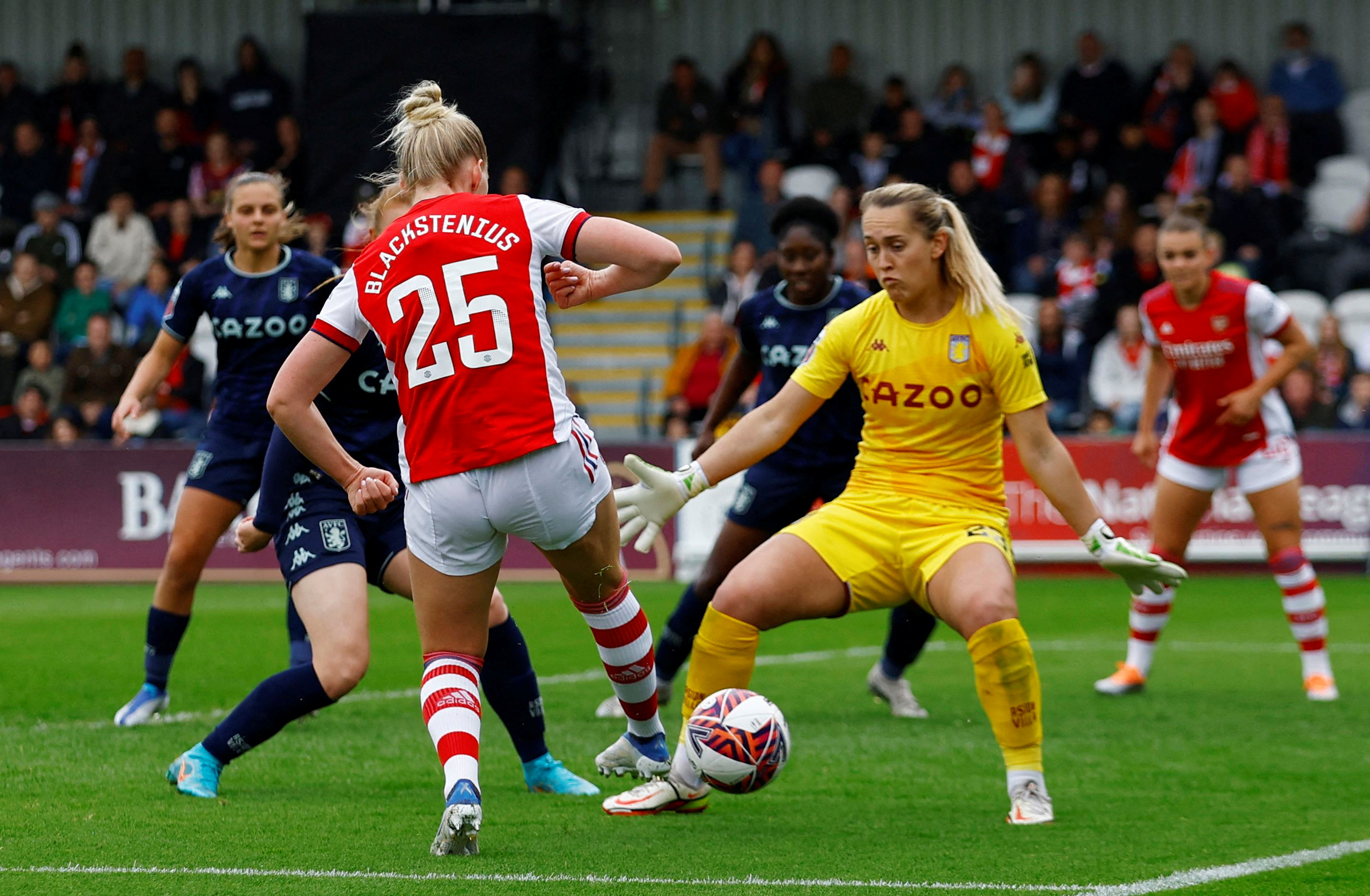 Arsenal thump Villa but Chelsea edge closer to WSL title | Reuters
