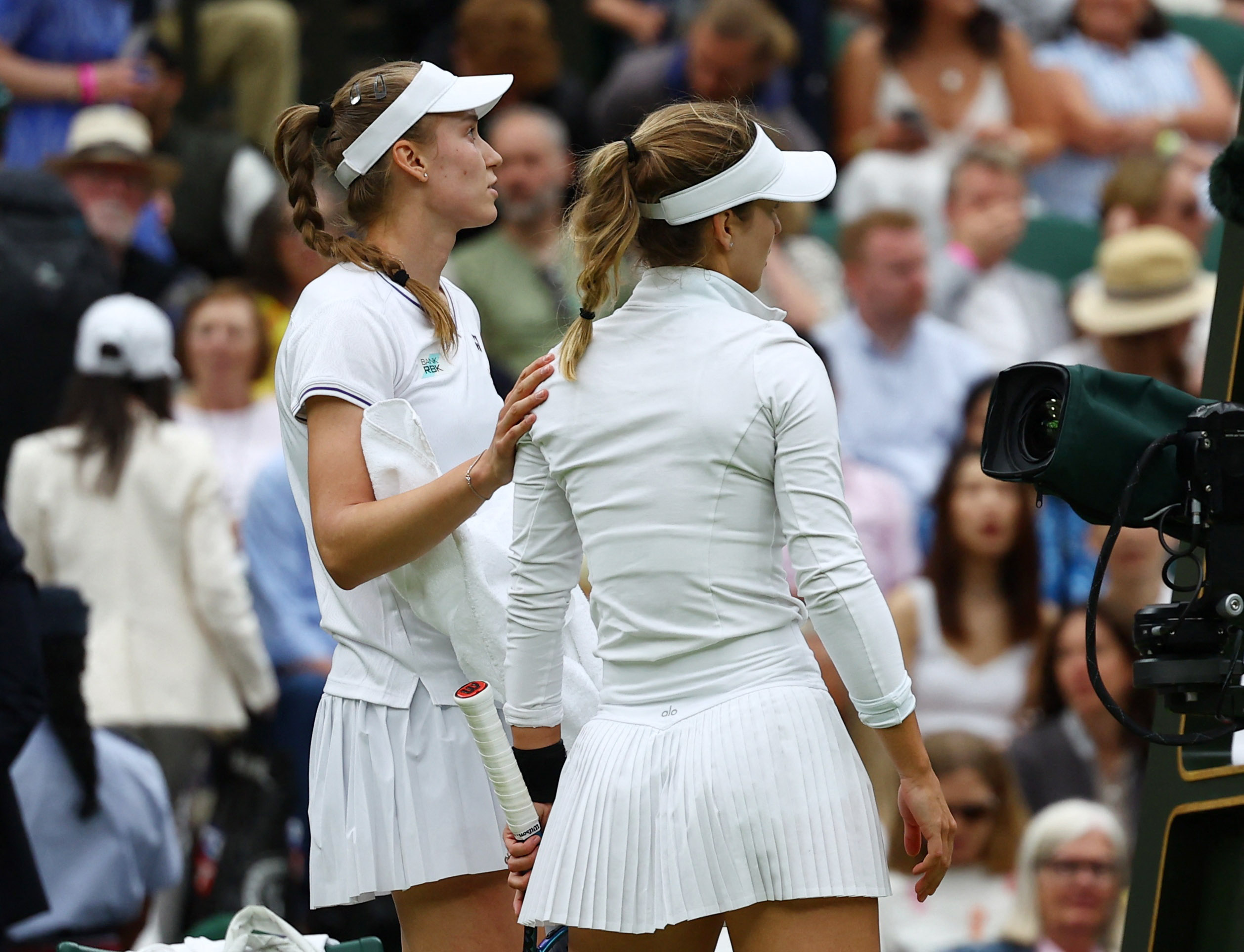 Rybakina, highest seed left, tames nerves to reach Wimbledon quarters ...