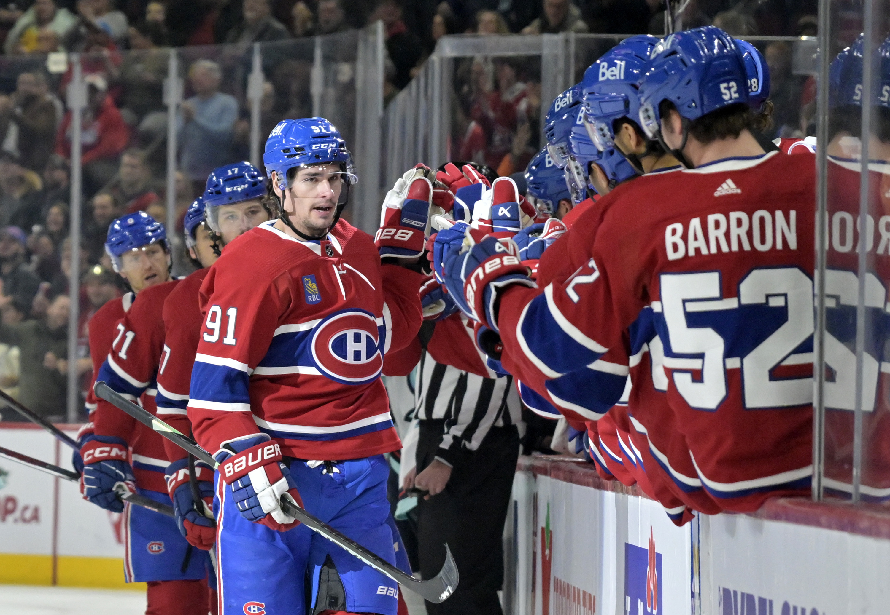 Sean Monahan's two goals lift Habs over Kraken | Reuters