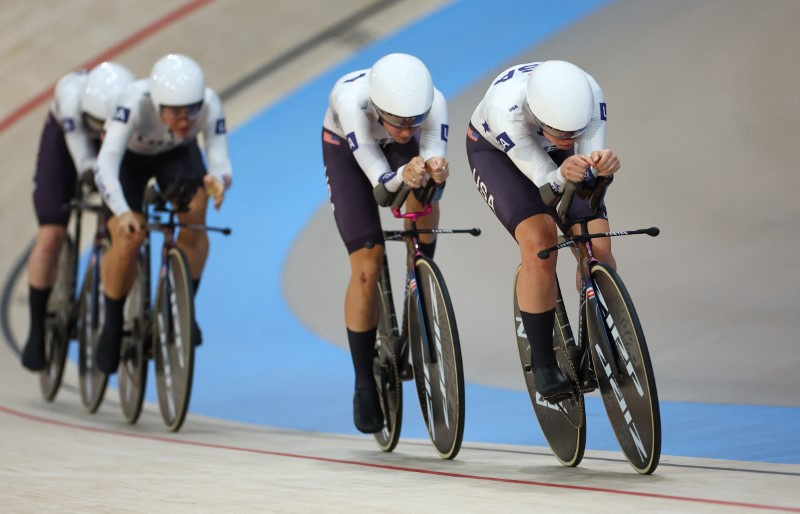 Cycling-Gold at last as United States win women's team pursuit | Reuters