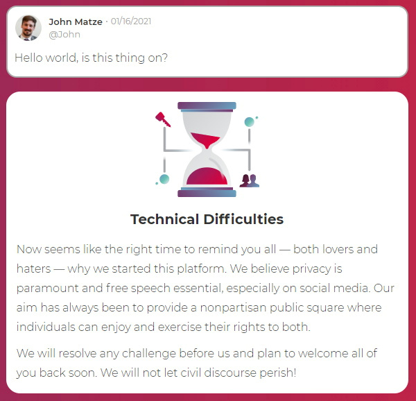 Parler is sued by co-founder Matze over ouster following U.S. Capitol ...
