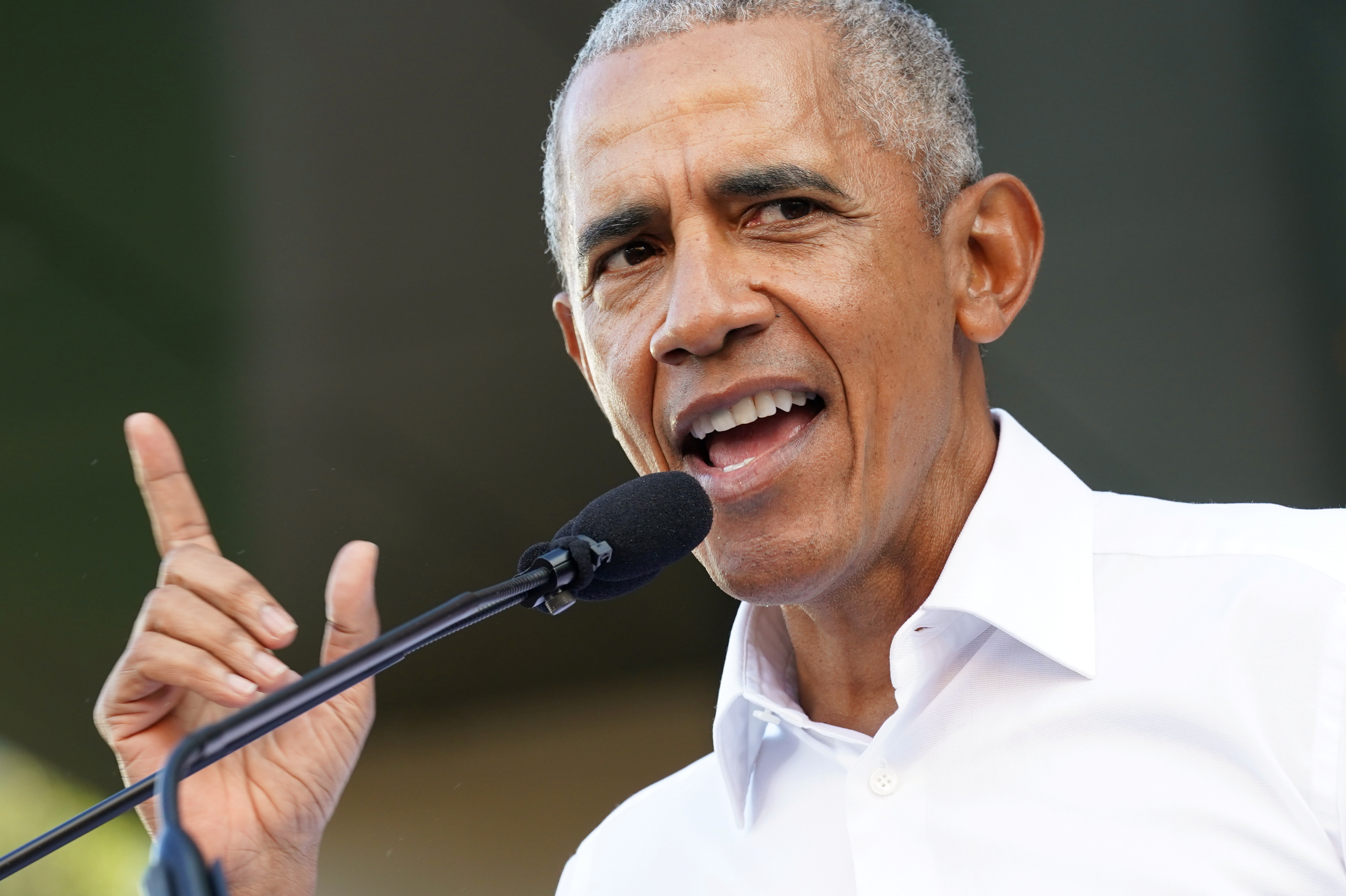 Obama Pointing Up