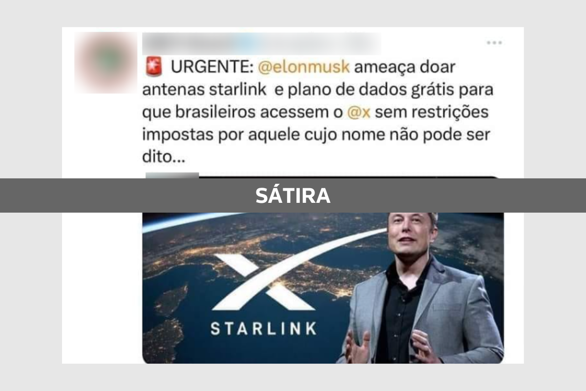 Checagem de fatos: Posts sobre Musk doar antenas Starlink para acesso ...