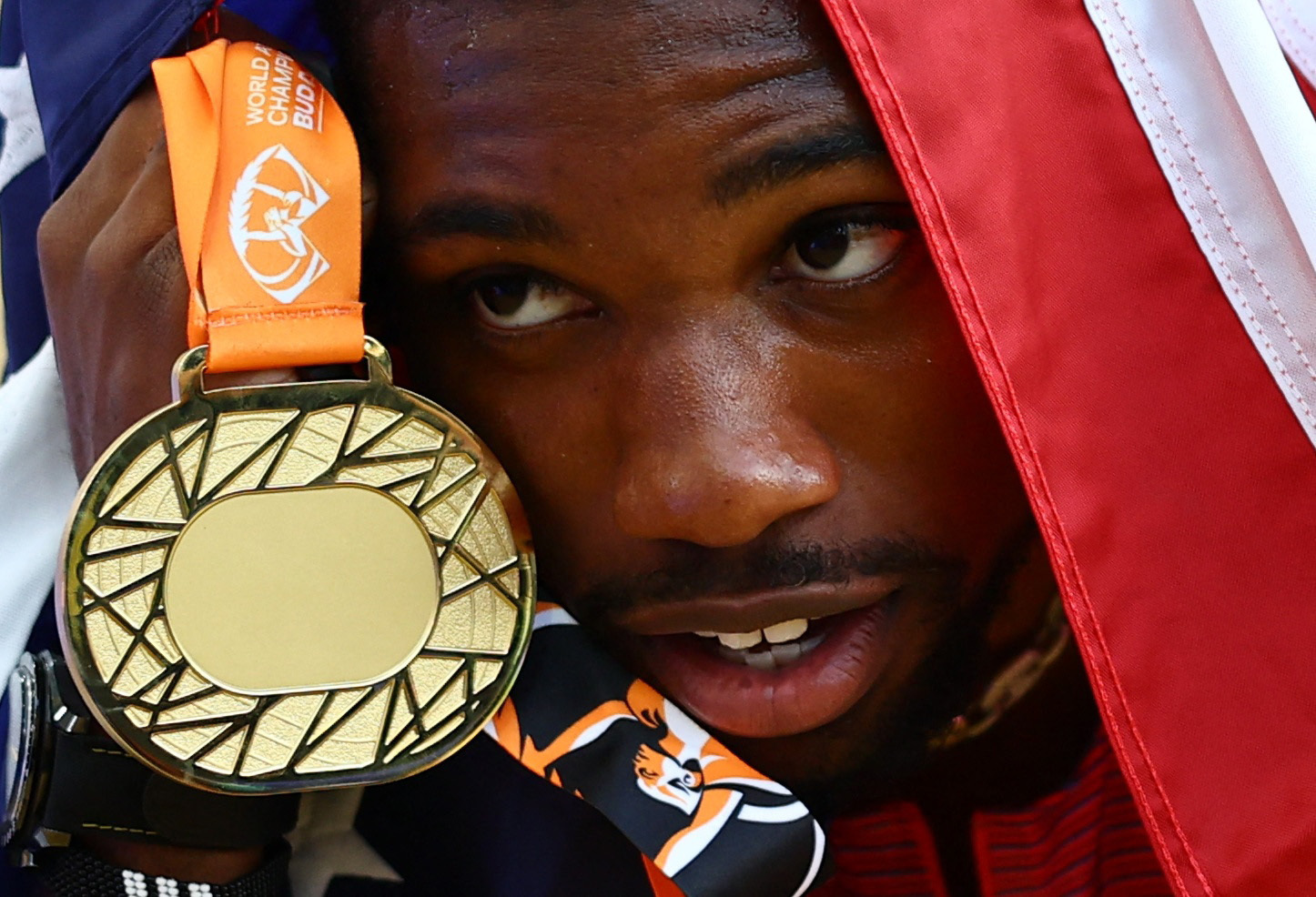 American Lyles delivers with 100m world gold | Reuters