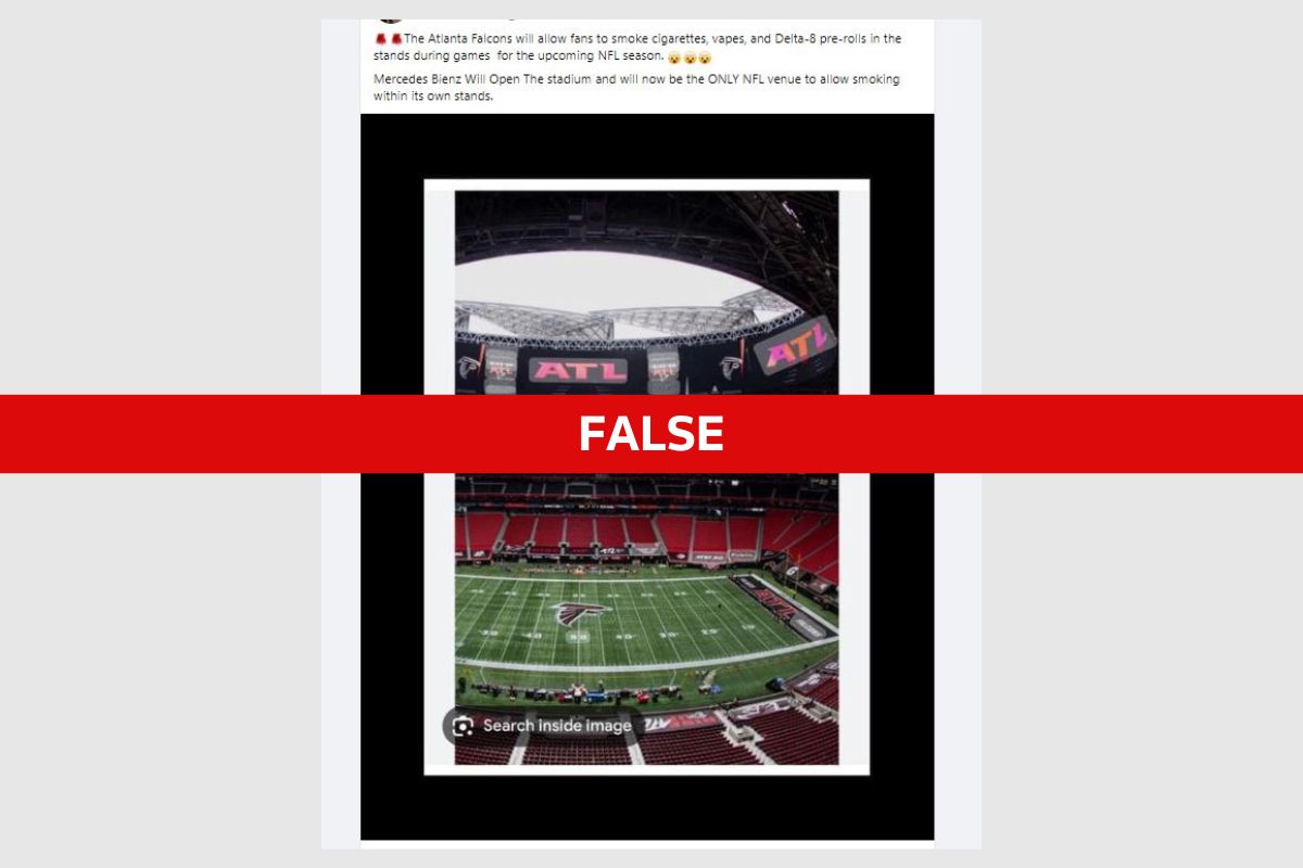 Fact Check: Non-smoking policy at Atlanta Falcons’ NFL venue remains ...