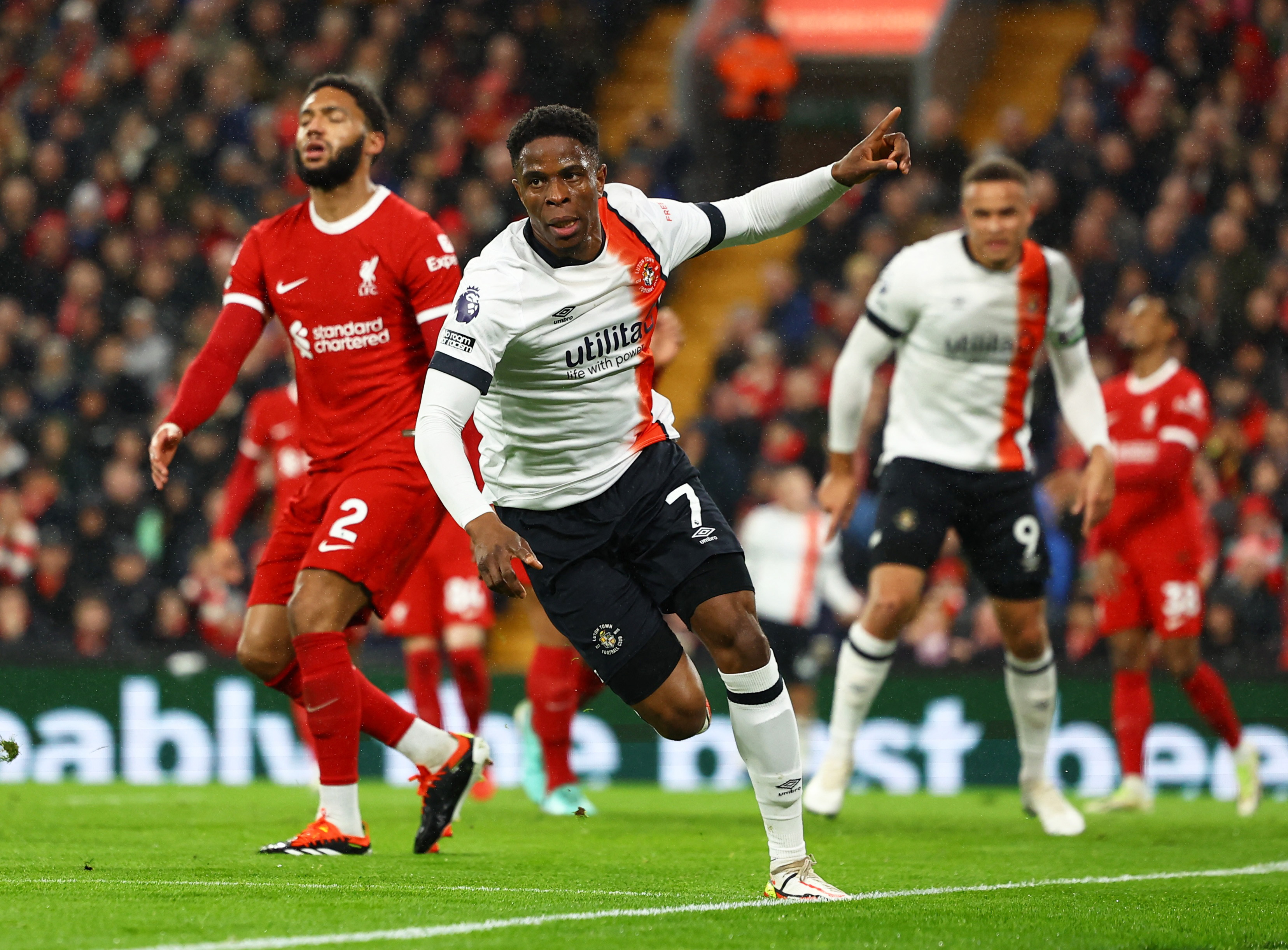 Depleted Liverpool fight back to beat Luton 4-1 and go four points ...