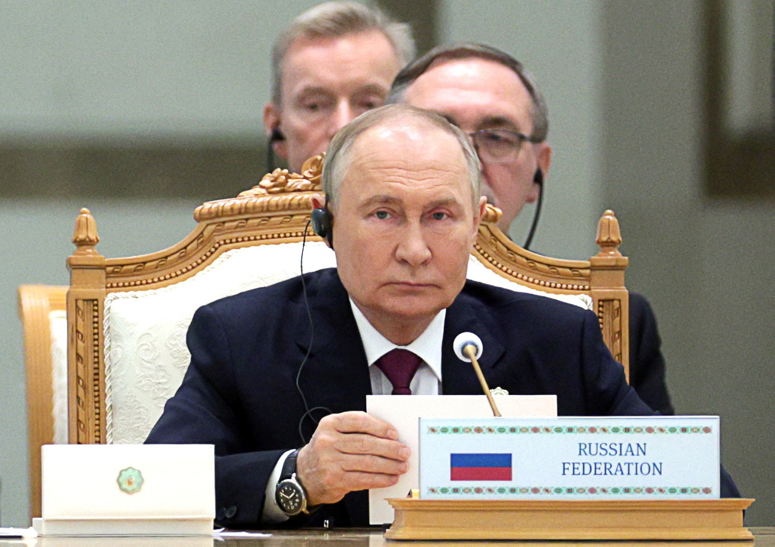 Russia's Putin cements ties with Iranian president in Central Asia ...