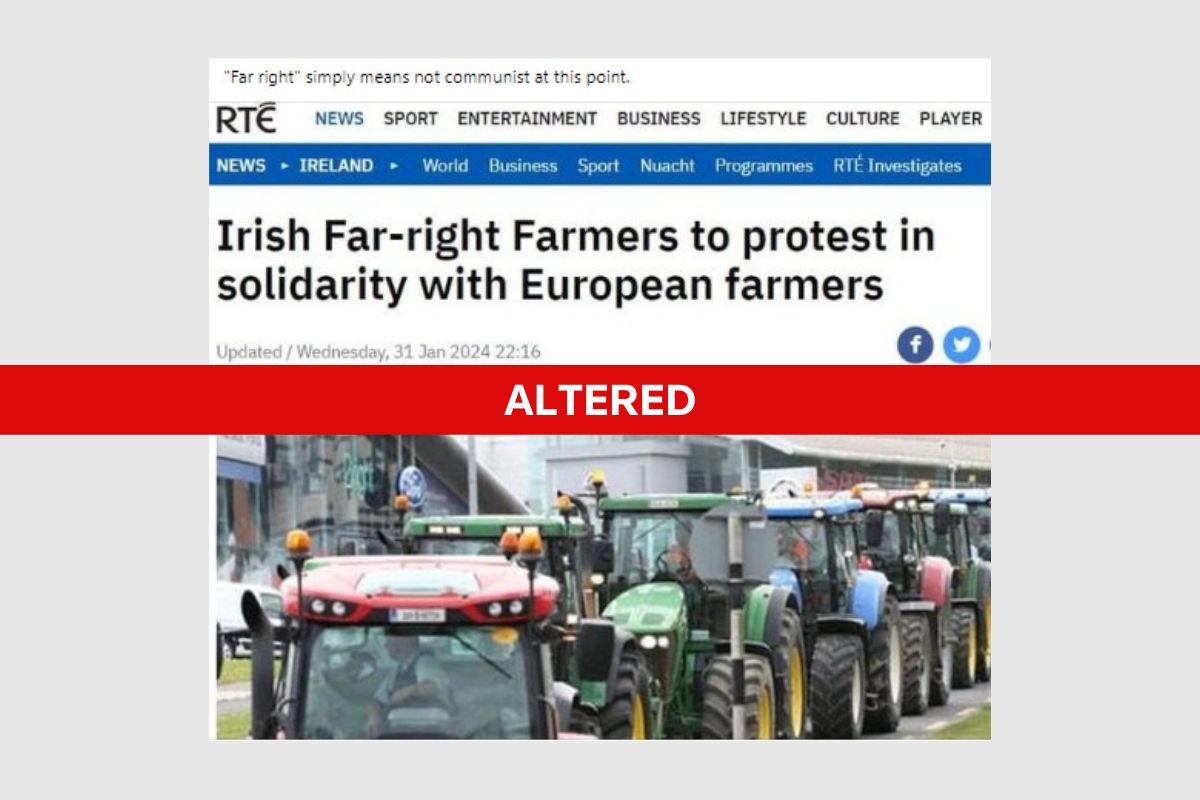 Fact Check: RTE News did not publish headline calling protesting ...