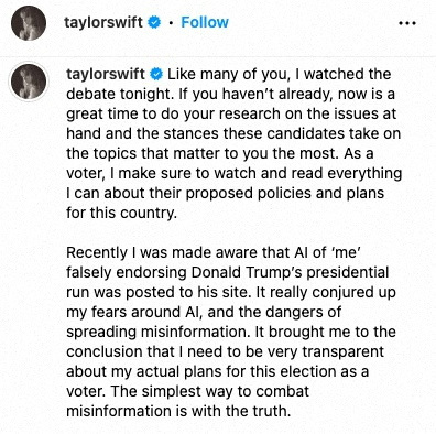 Taylor Swift's Harris endorsement draws 9 million 'likes' | Reuters
