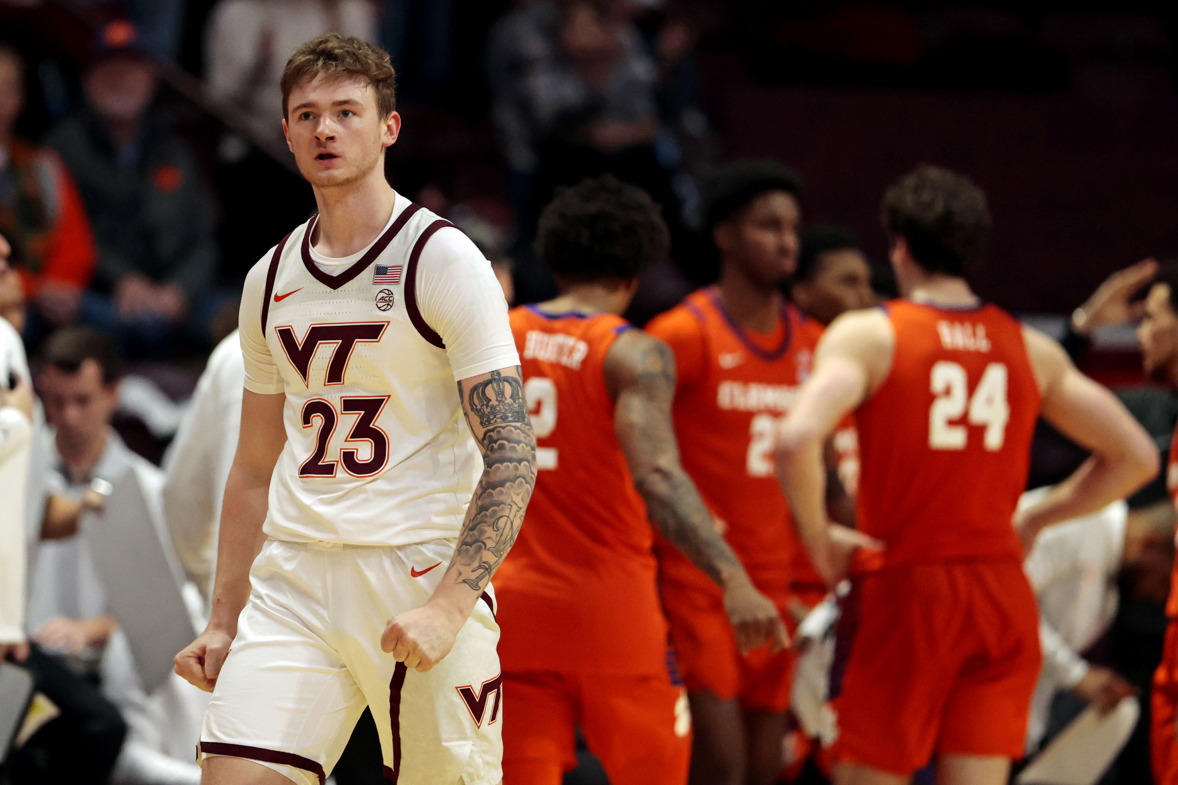 Sean Pedulla drops 32 as Virginia Tech upsets No. 21 Clemson | Reuters
