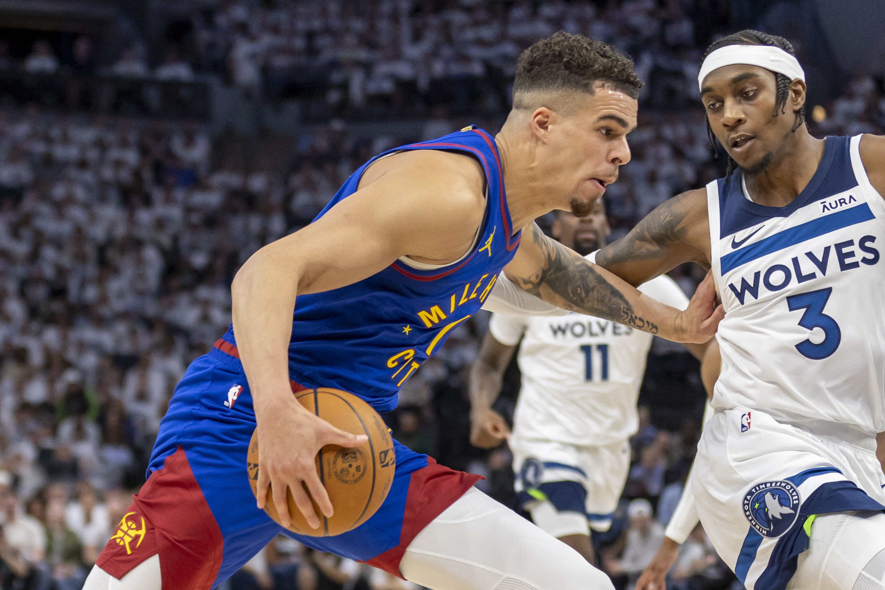 Nikola Jokic, Nuggets blow out Wolves in Game 3 | Reuters