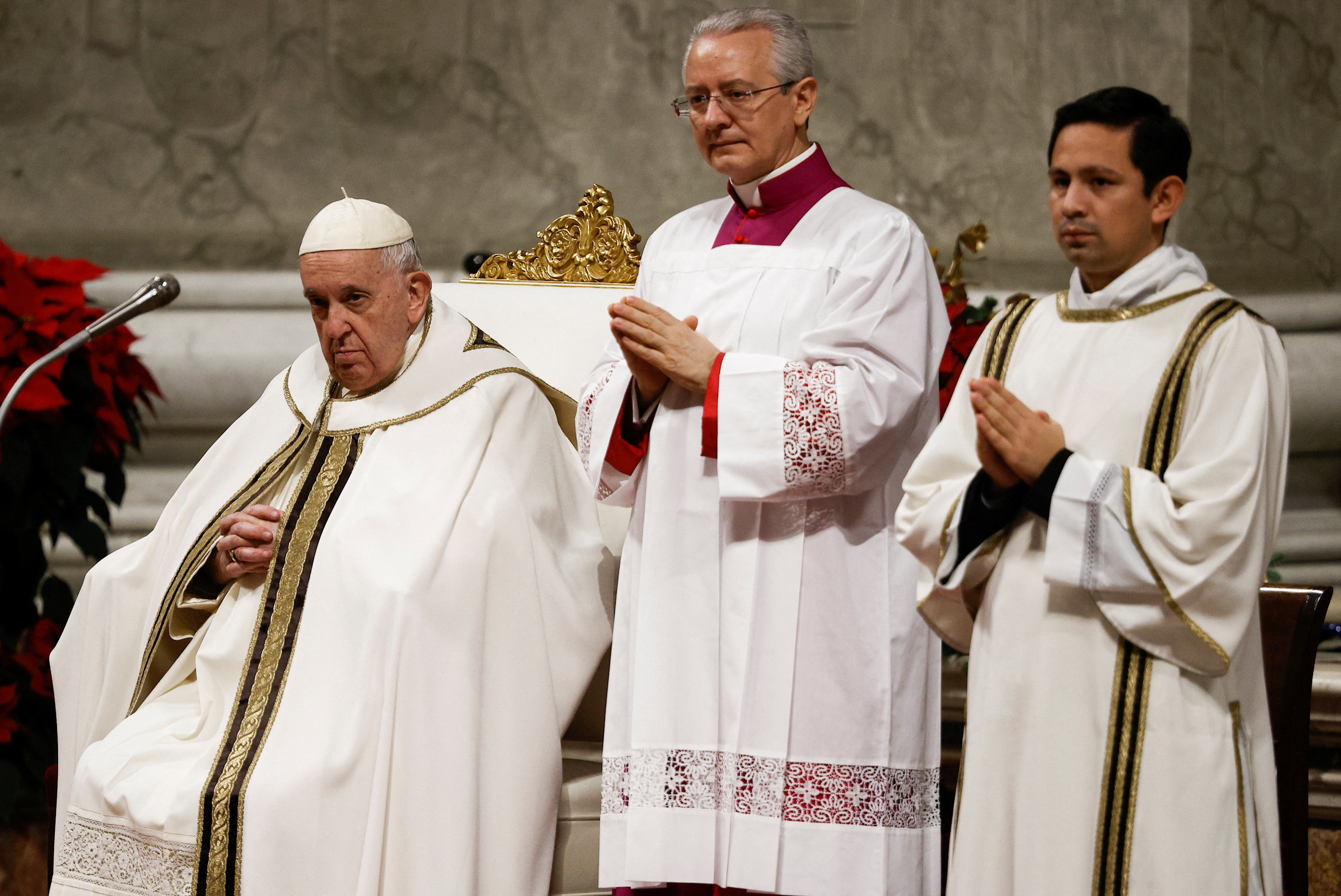 Remember the war weary and the poor, pope urges on Christmas Eve | Reuters