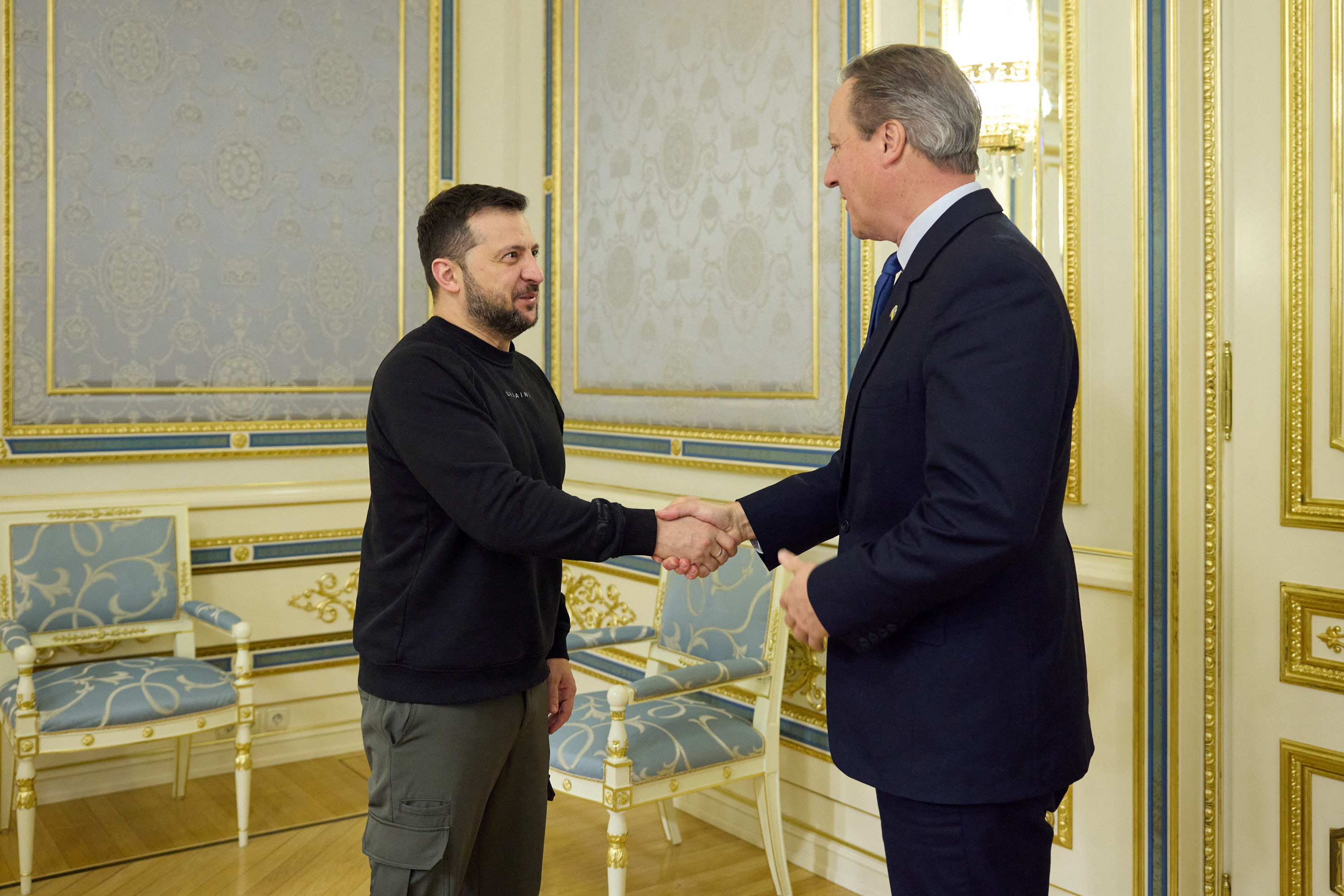 UK's Cameron meets Zelenskiy, visits Odesa on first trip abroad as ...