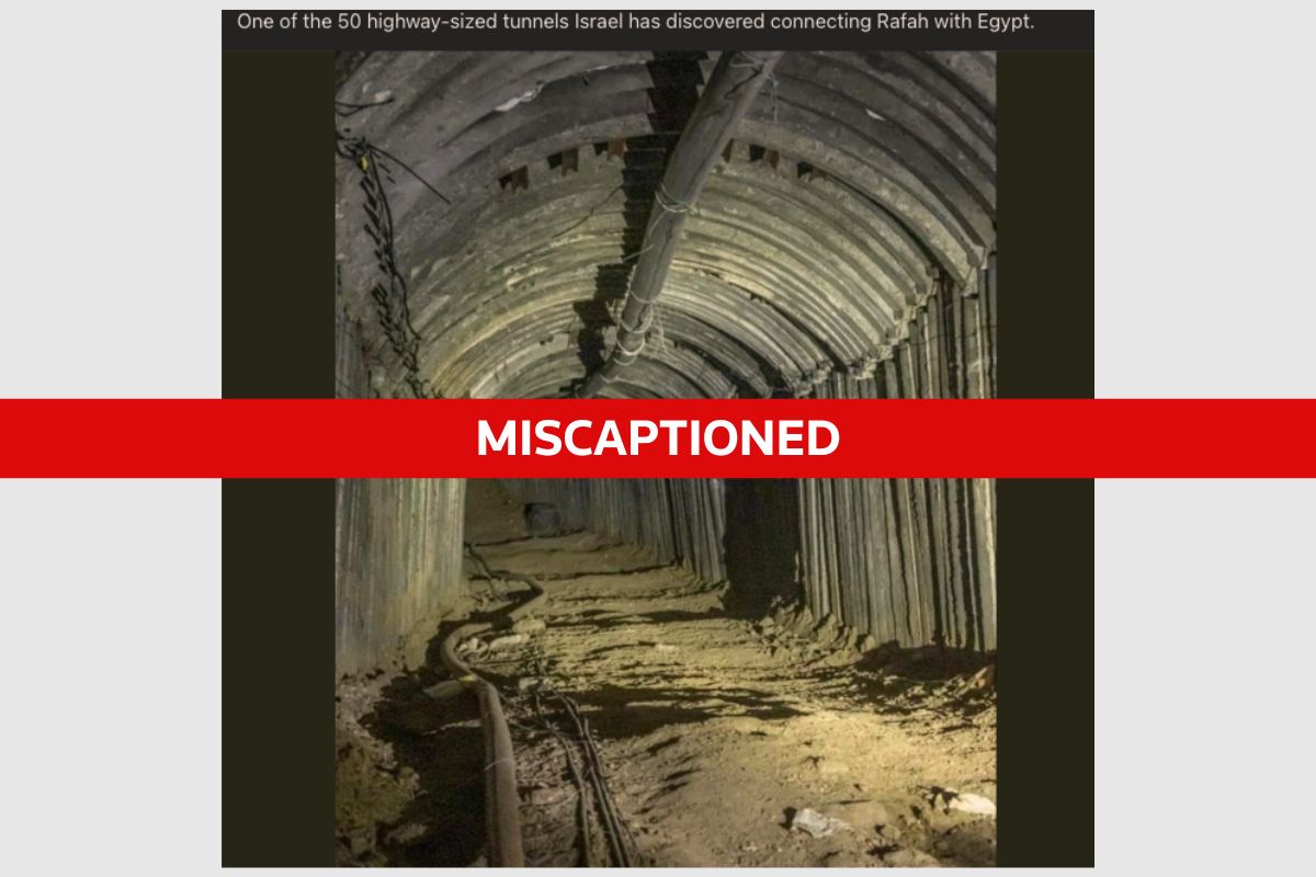 Fact Check: Photo does not show tunnel between Gaza’s Rafah and Egypt ...